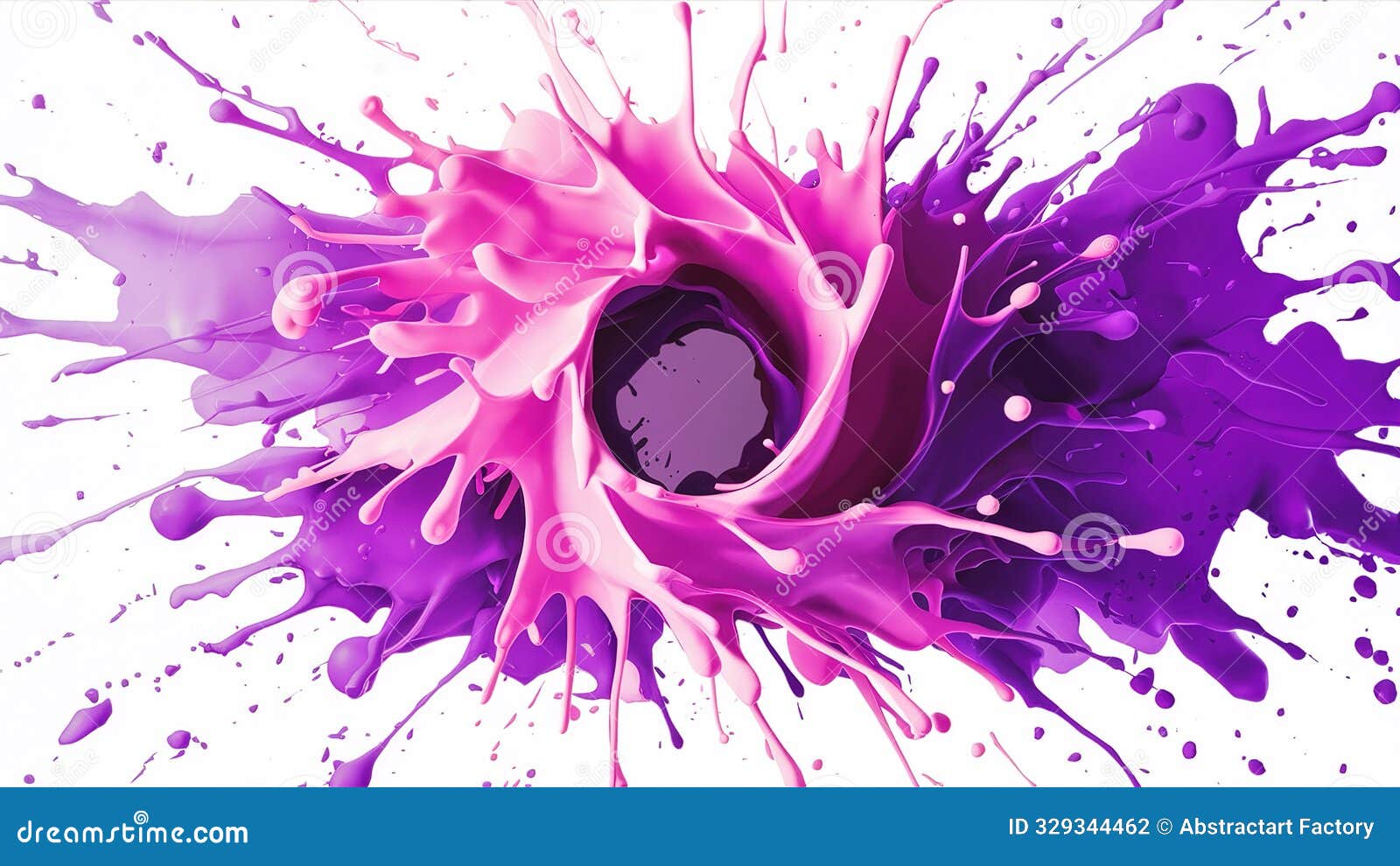 Illustration of a Purple Color Splash on a Solid Background. Generative ...