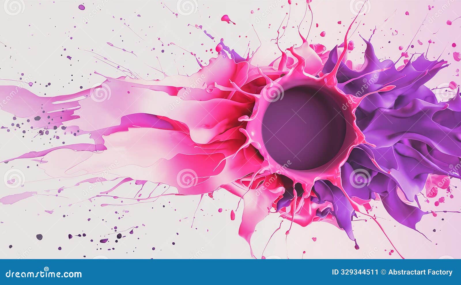 Illustration of a Purple Color Splash on a Solid Background. Generative ...