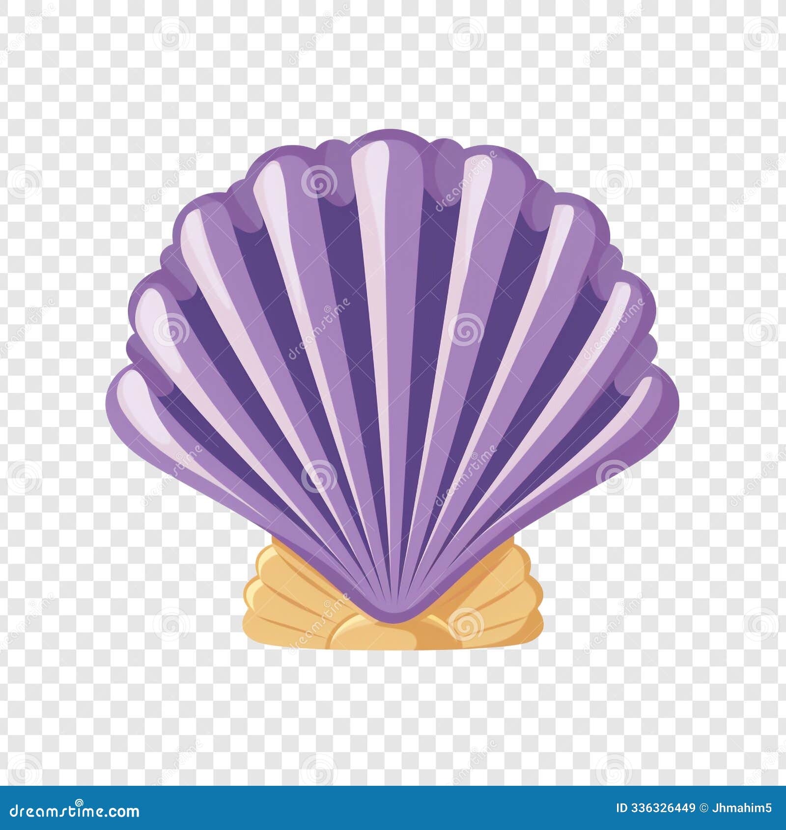 Purple Seashell Illustration Stock Illustration - Illustration of ...
