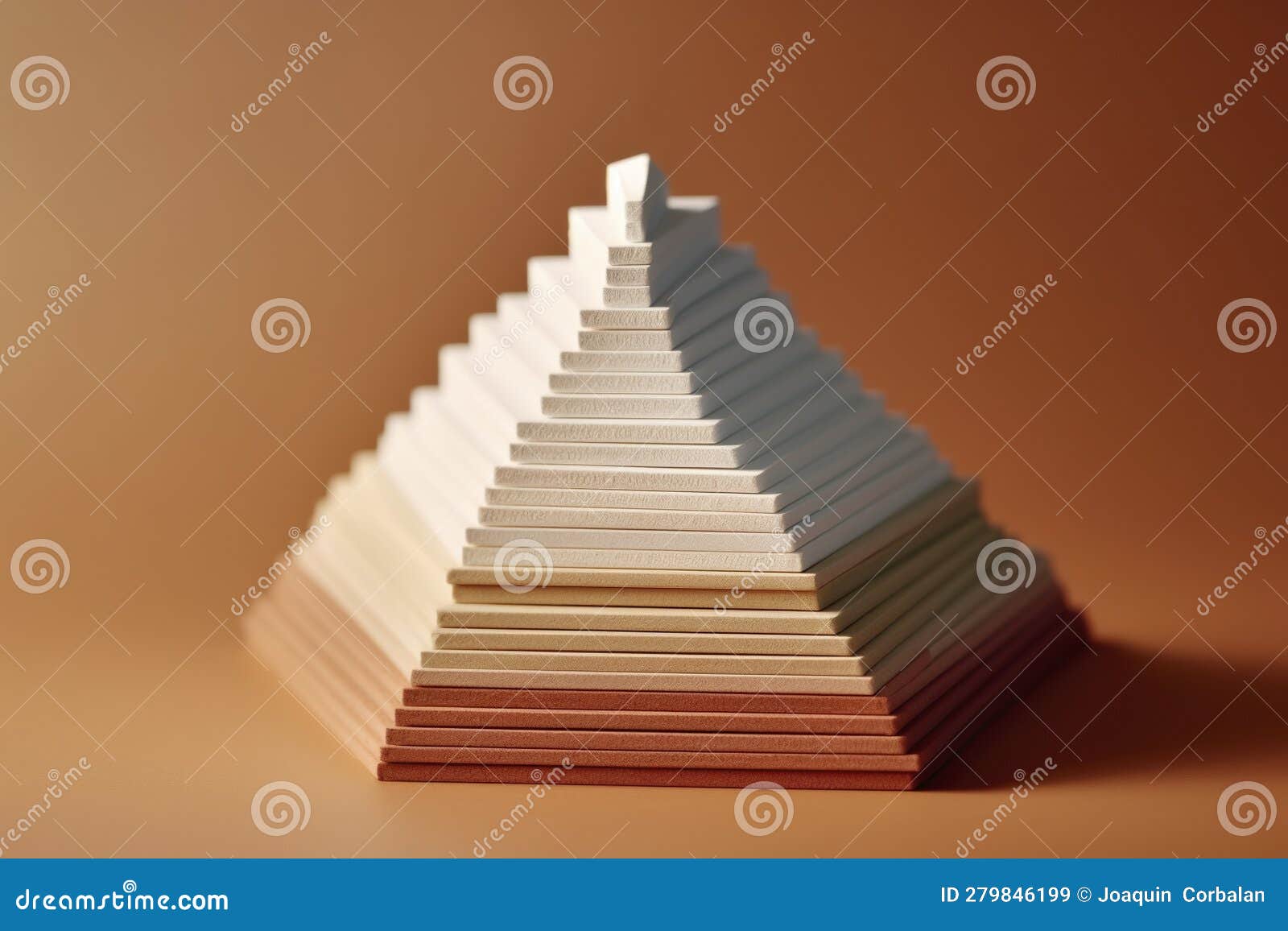 Illustration of the Pyramid Hierarchy, with Colored Organic Material ...