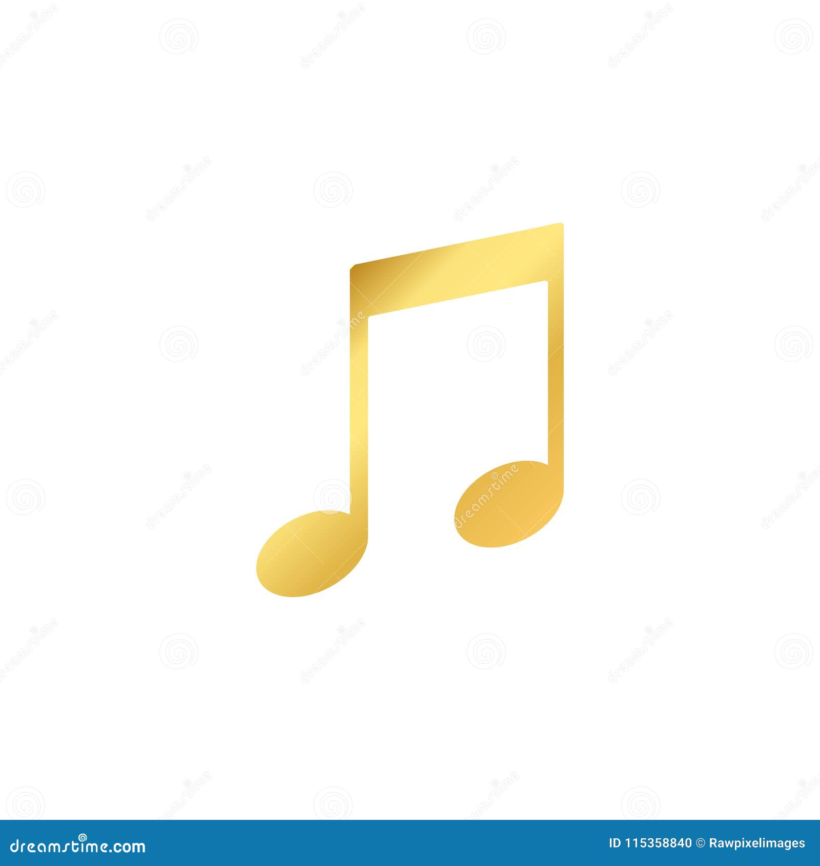 Illustration of a Quaver Musical Note Stock Illustration - Illustration ...