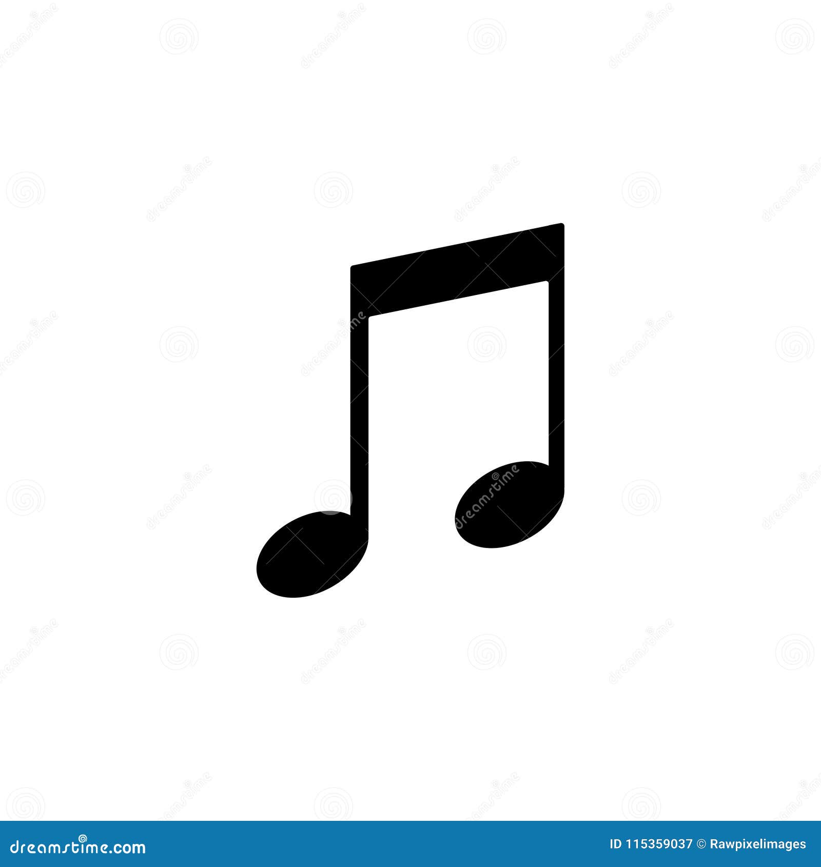 Illustration of a Quaver Musical Note Stock Illustration - Illustration ...