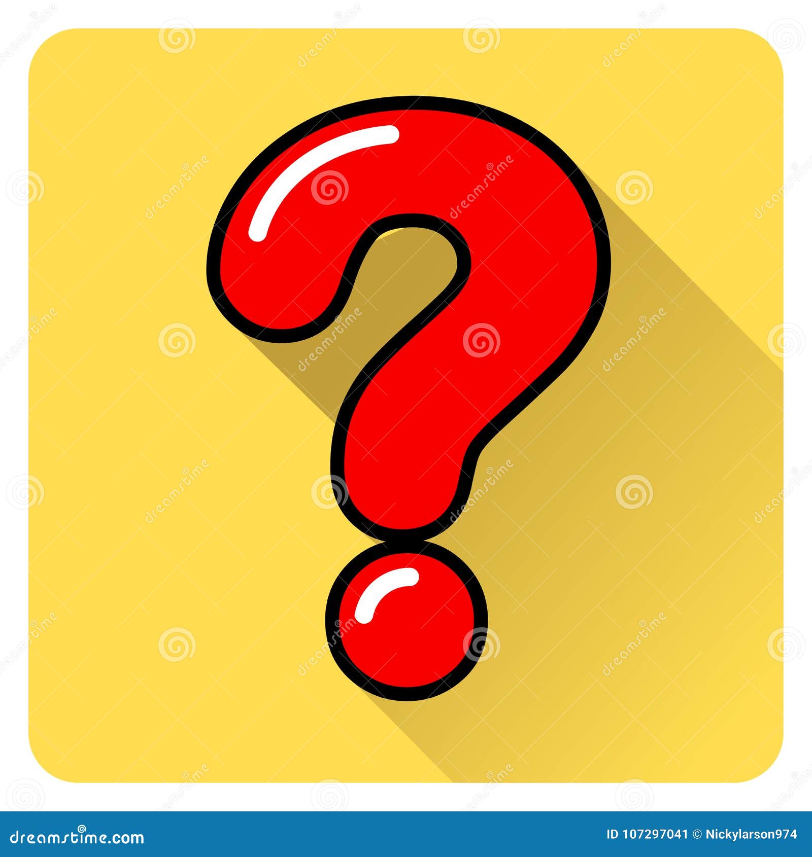 Question mark color icon stock vector. Illustration of confusion ...