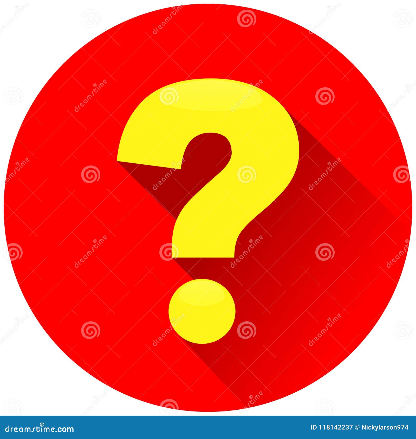 Question Mark Red Circle Icon Stock Vector - Illustration of flat, help ...