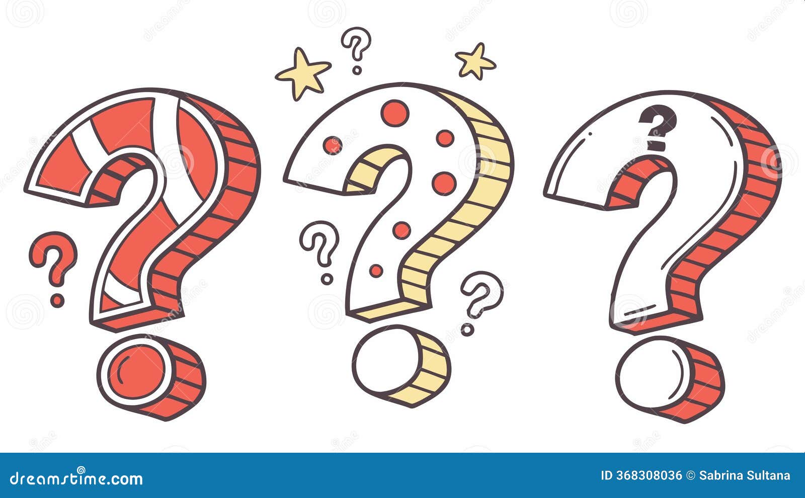 Falling Question Marks. Interrogation Signs On Dark Blue Background ...