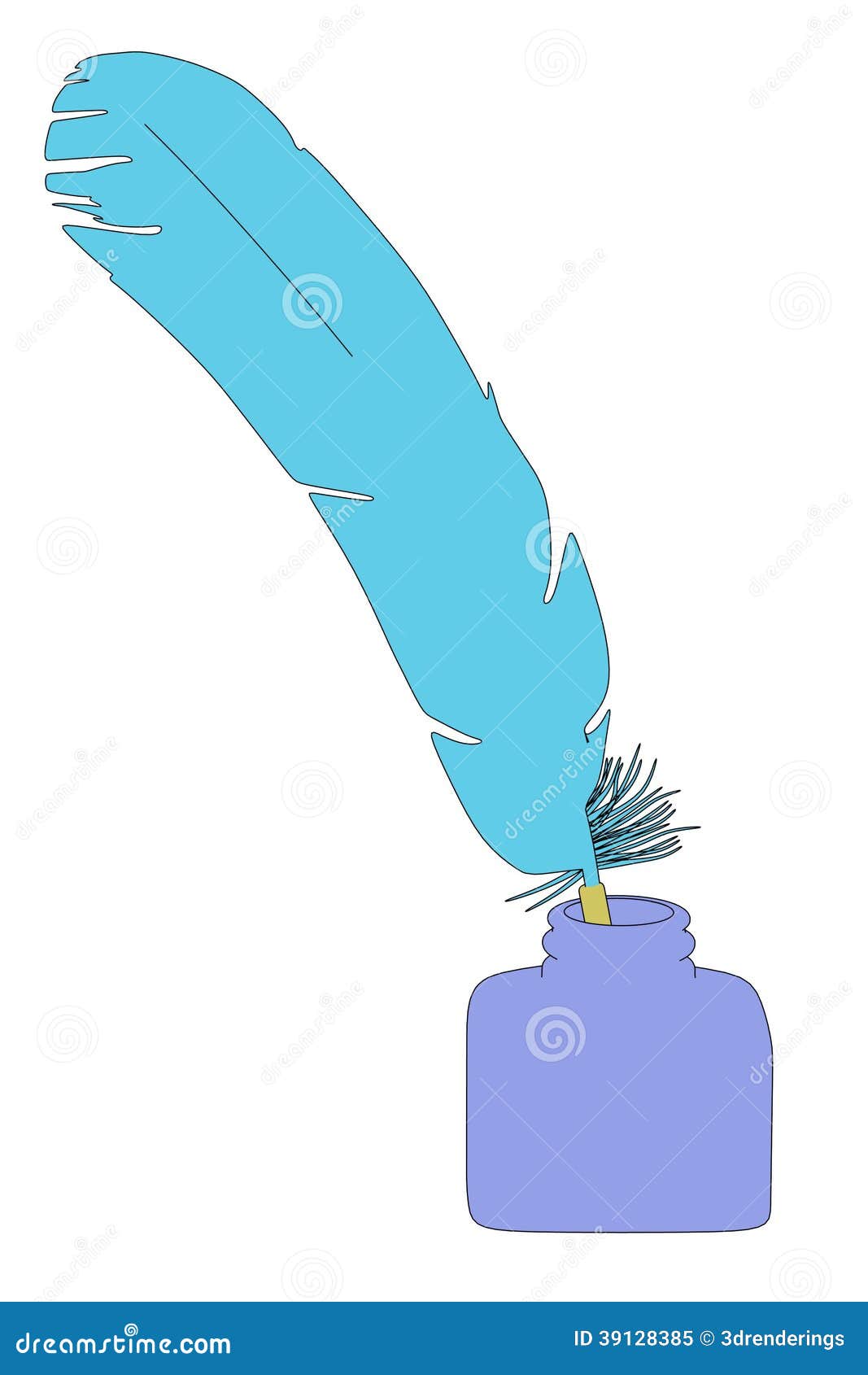 Quill And Inkpot Vector Illustration | CartoonDealer.com #6260910