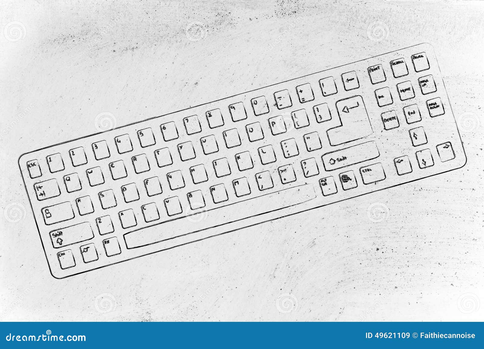 Illustration of Qwerty Computer Keyboard Stock Image - Image of home ...