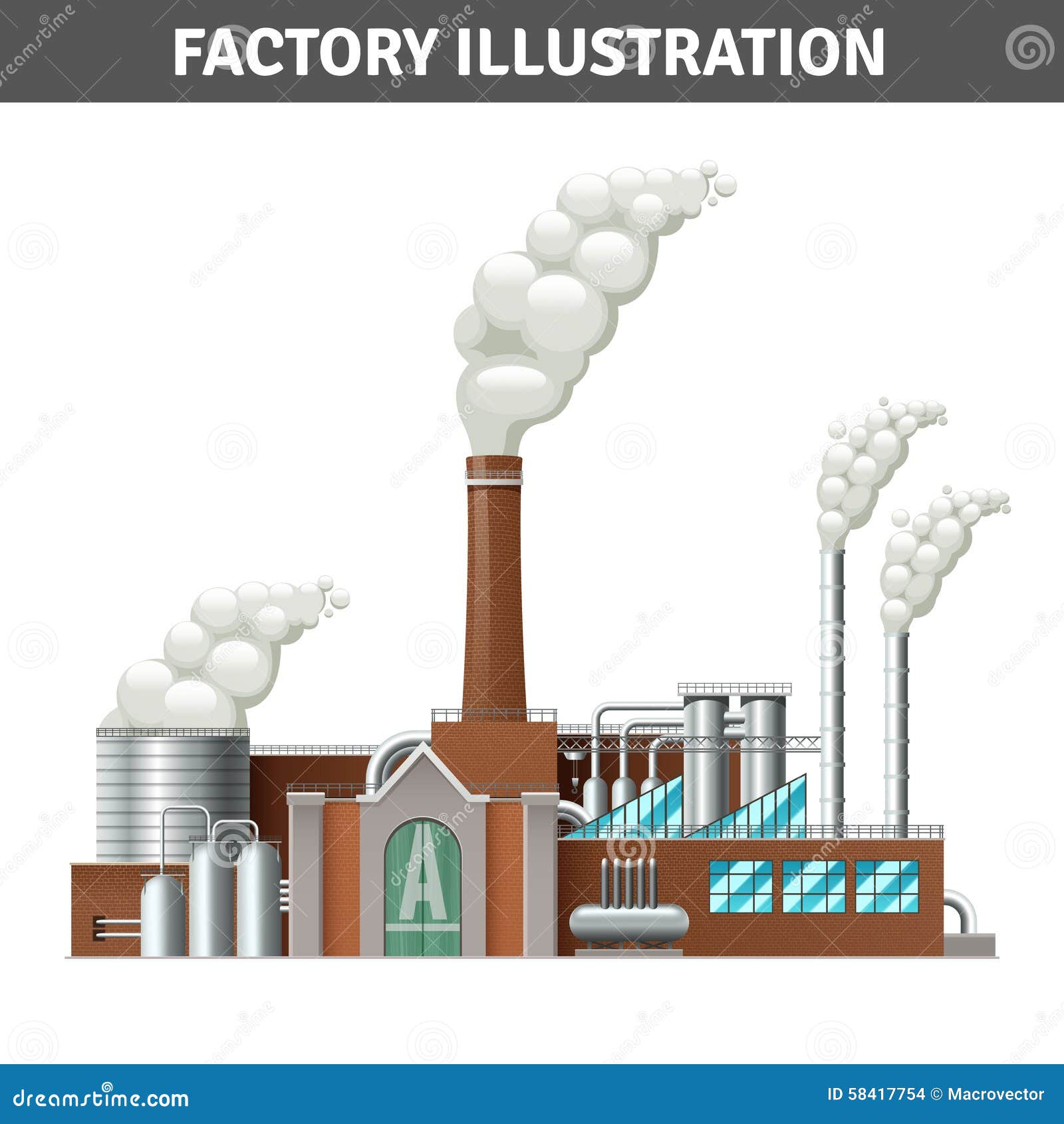 Illustration Réaliste D'usine Illustration de Vecteur - Illustration du ...