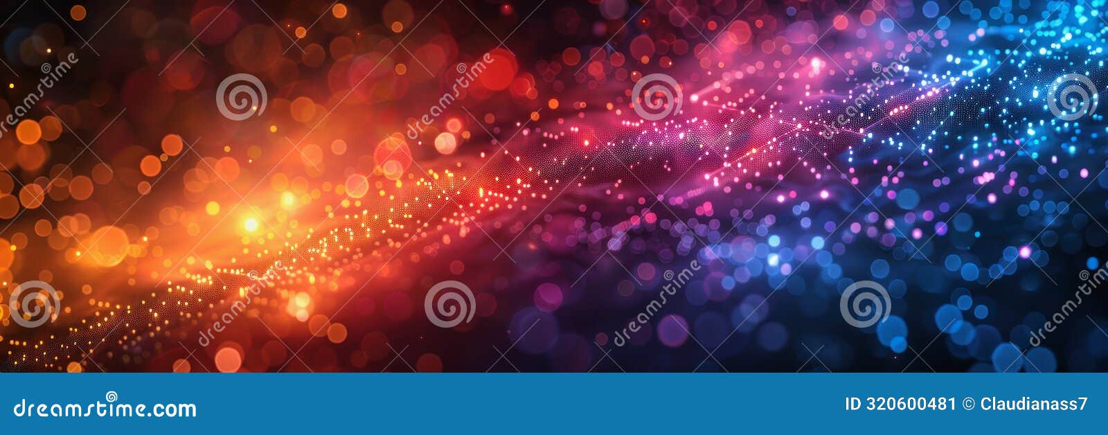 Illustration of Rainbow Colored Neon Digital Background for Tech ...