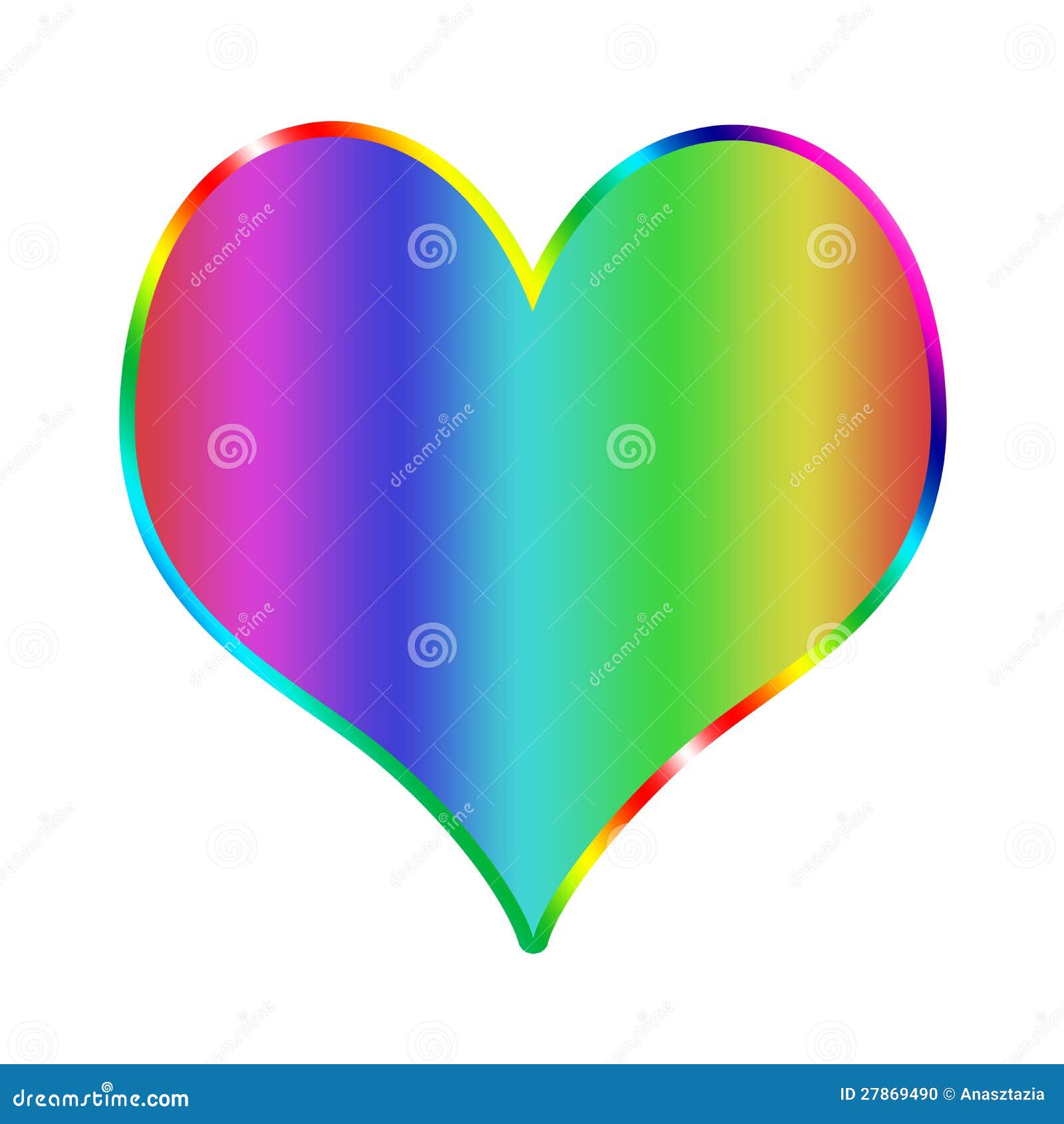 Illustration of Rainbow Heart Stock Illustration - Illustration of ...
