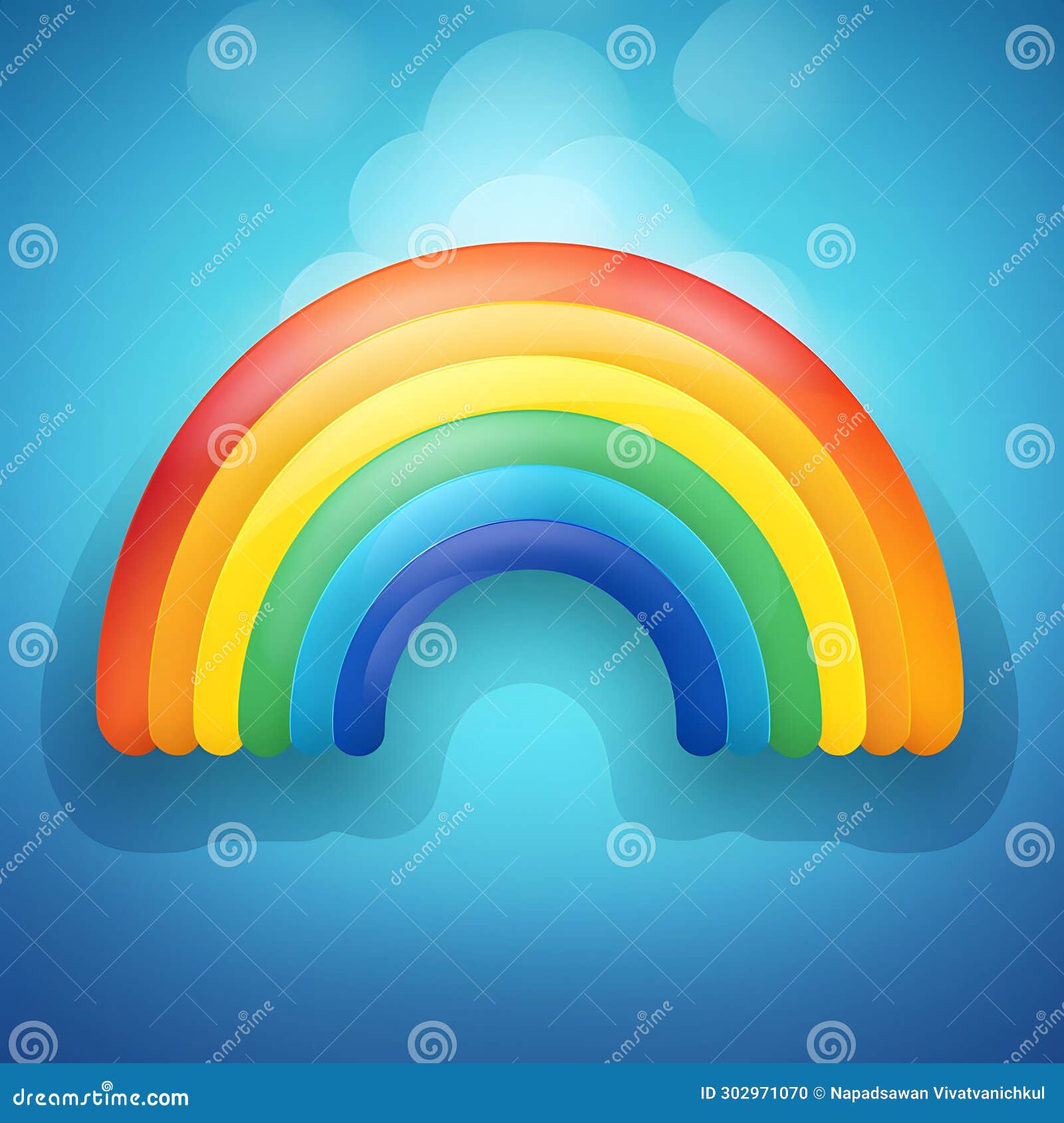 Illustration of a Rainbow Icon. Stock Illustration - Illustration of ...