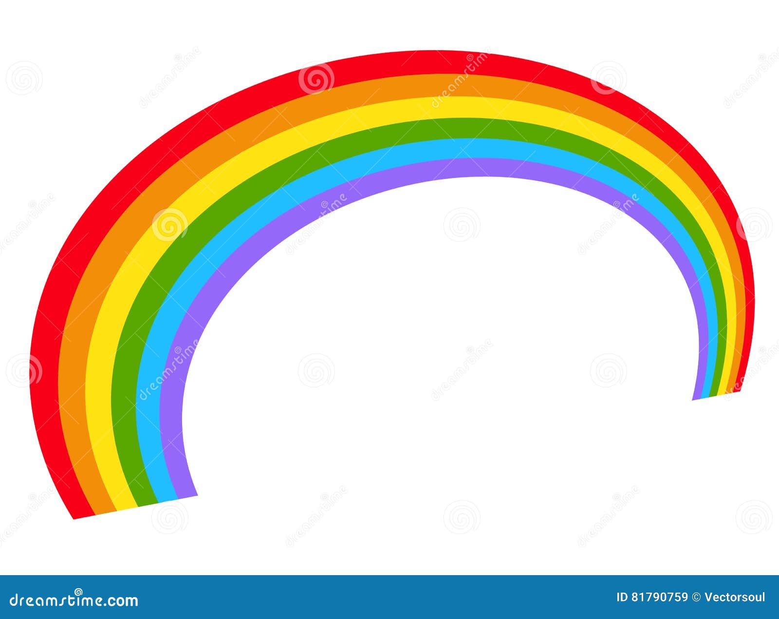 Illustration with Rainbow Shapes Isolated on White. Stock Vector ...
