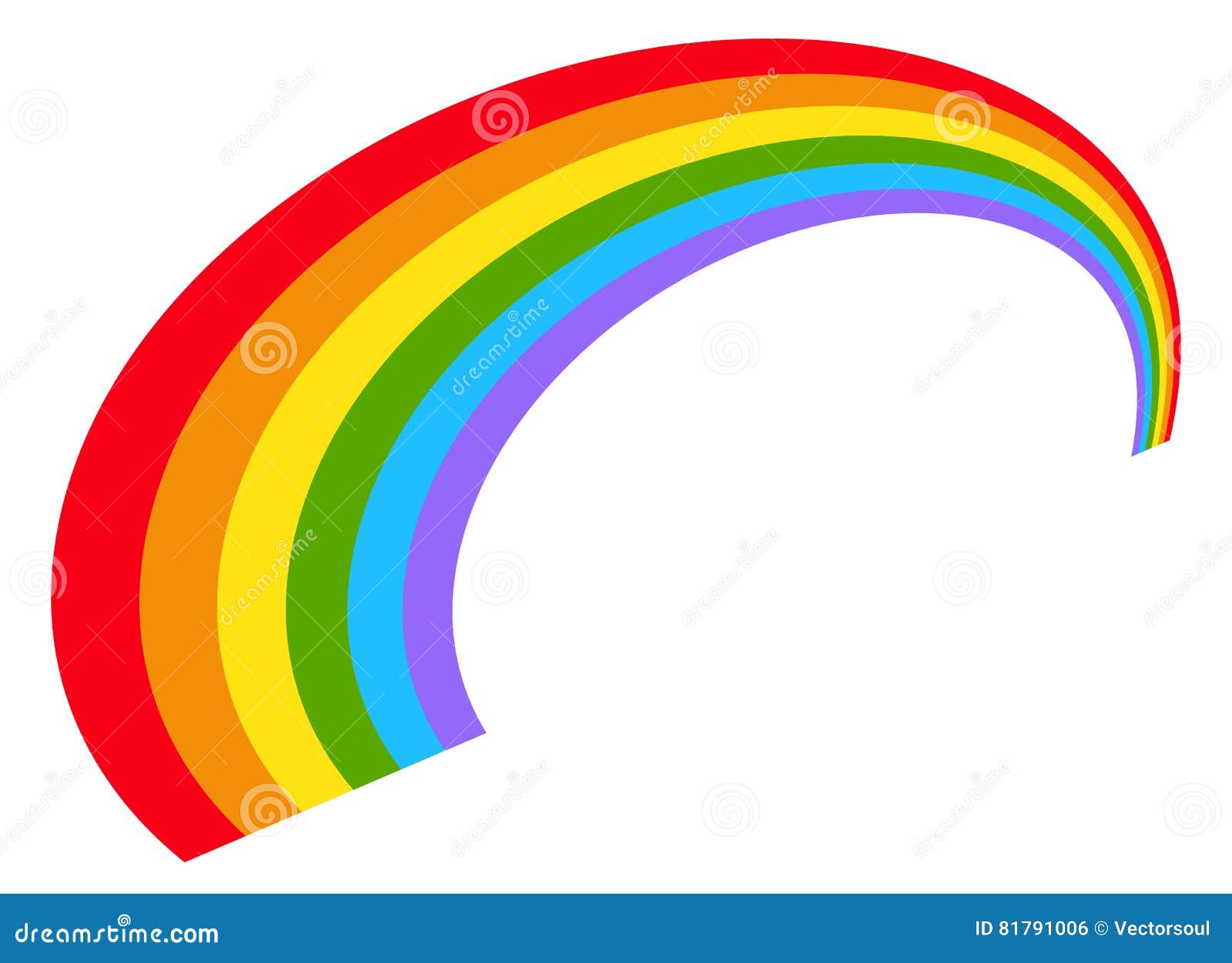 Illustration with Rainbow Shapes Isolated on White. Stock Vector ...