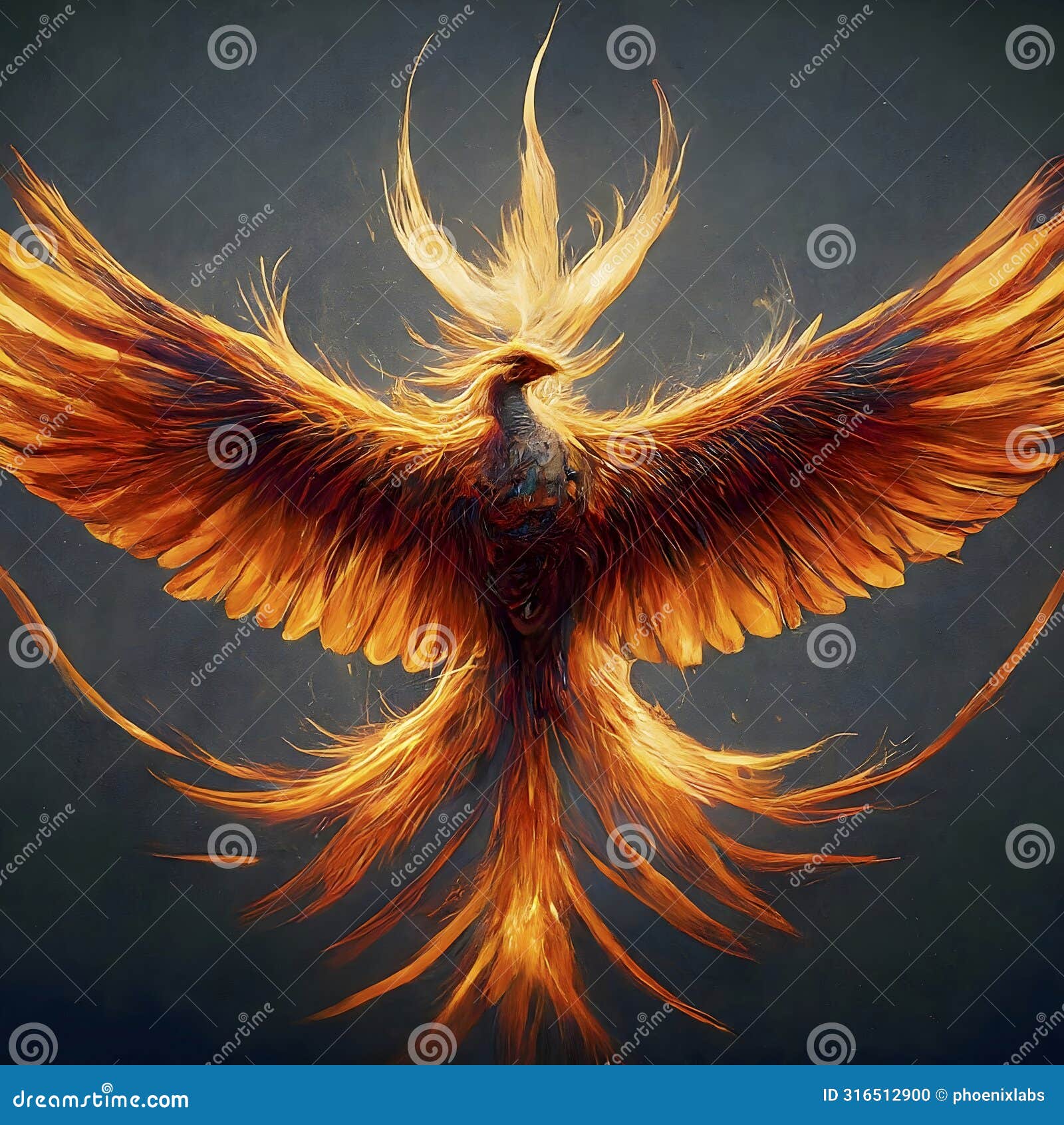 Illustration of a Raising Phoenix Stock Illustration - Illustration of ...