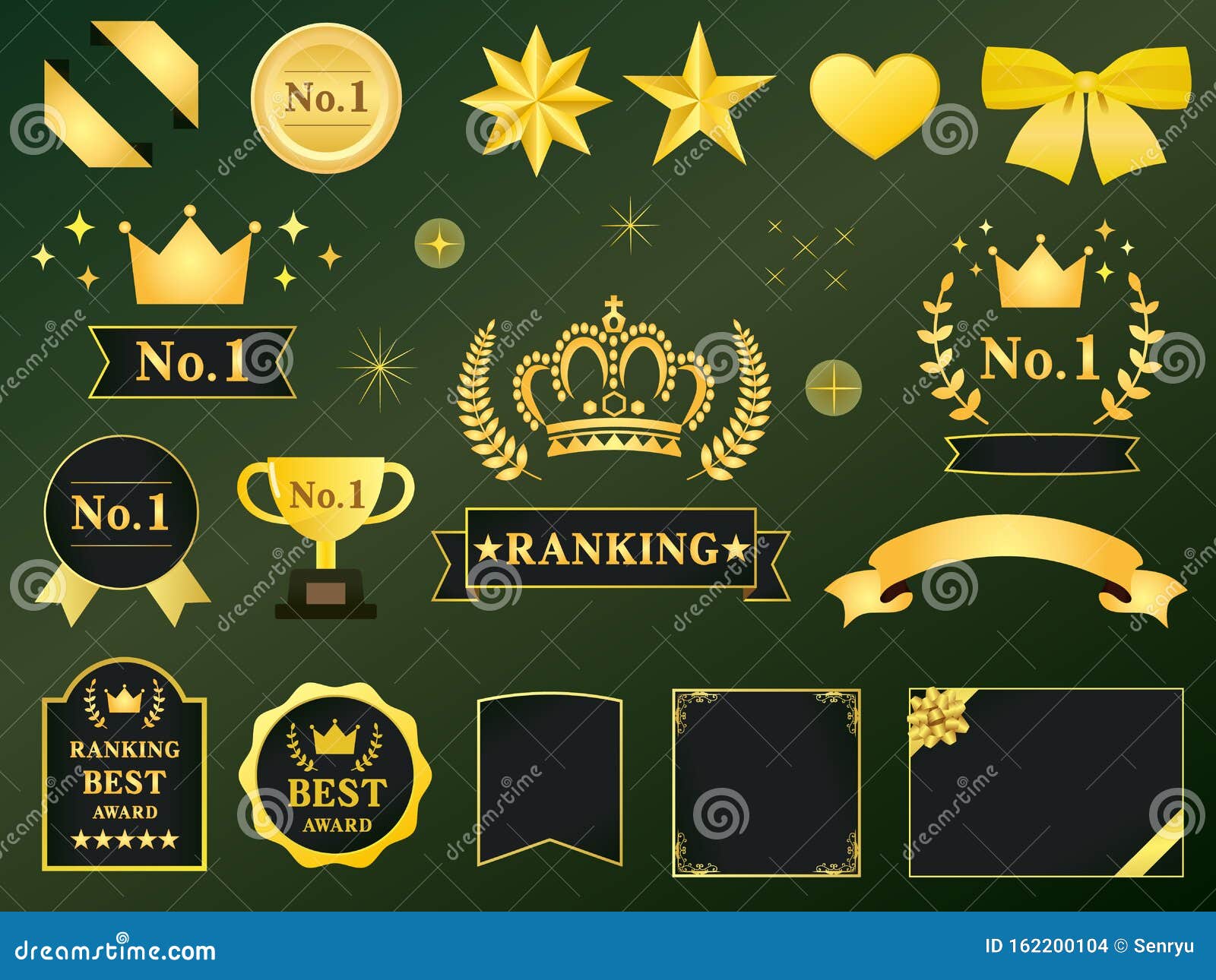 Ranking set2 stock vector. Illustration of award, background - 162200104