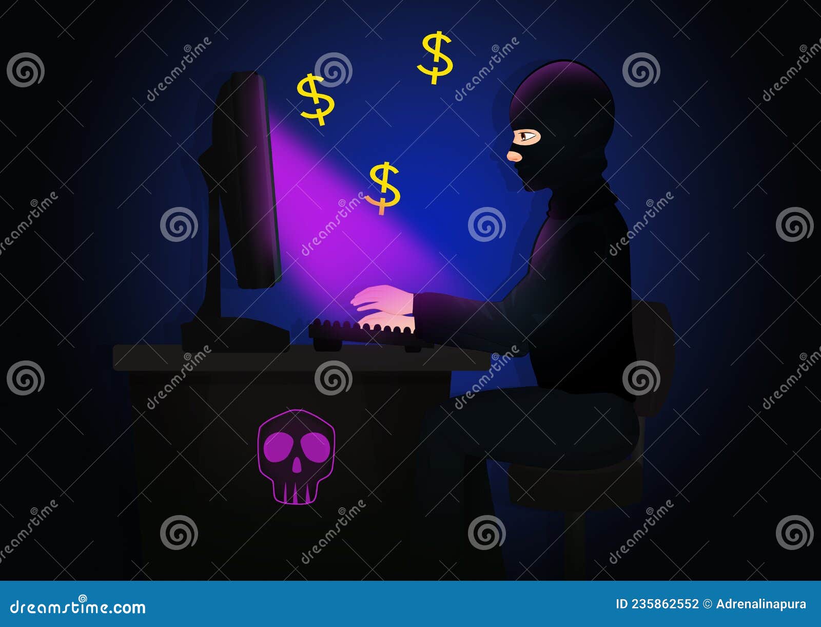 Ransom Note from Cyber Hacker Attack Stock Illustration - Illustration ...