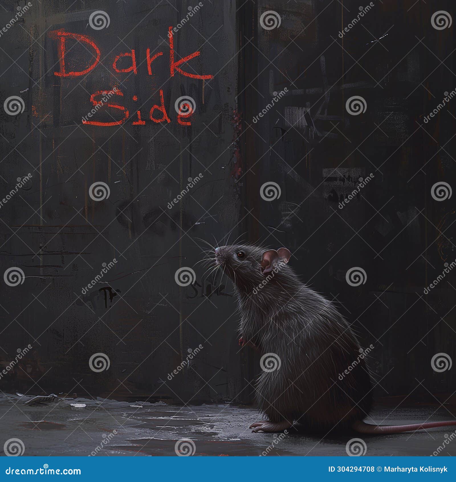 Illustration of a Rat on a Dark Background 2 Stock Illustration ...