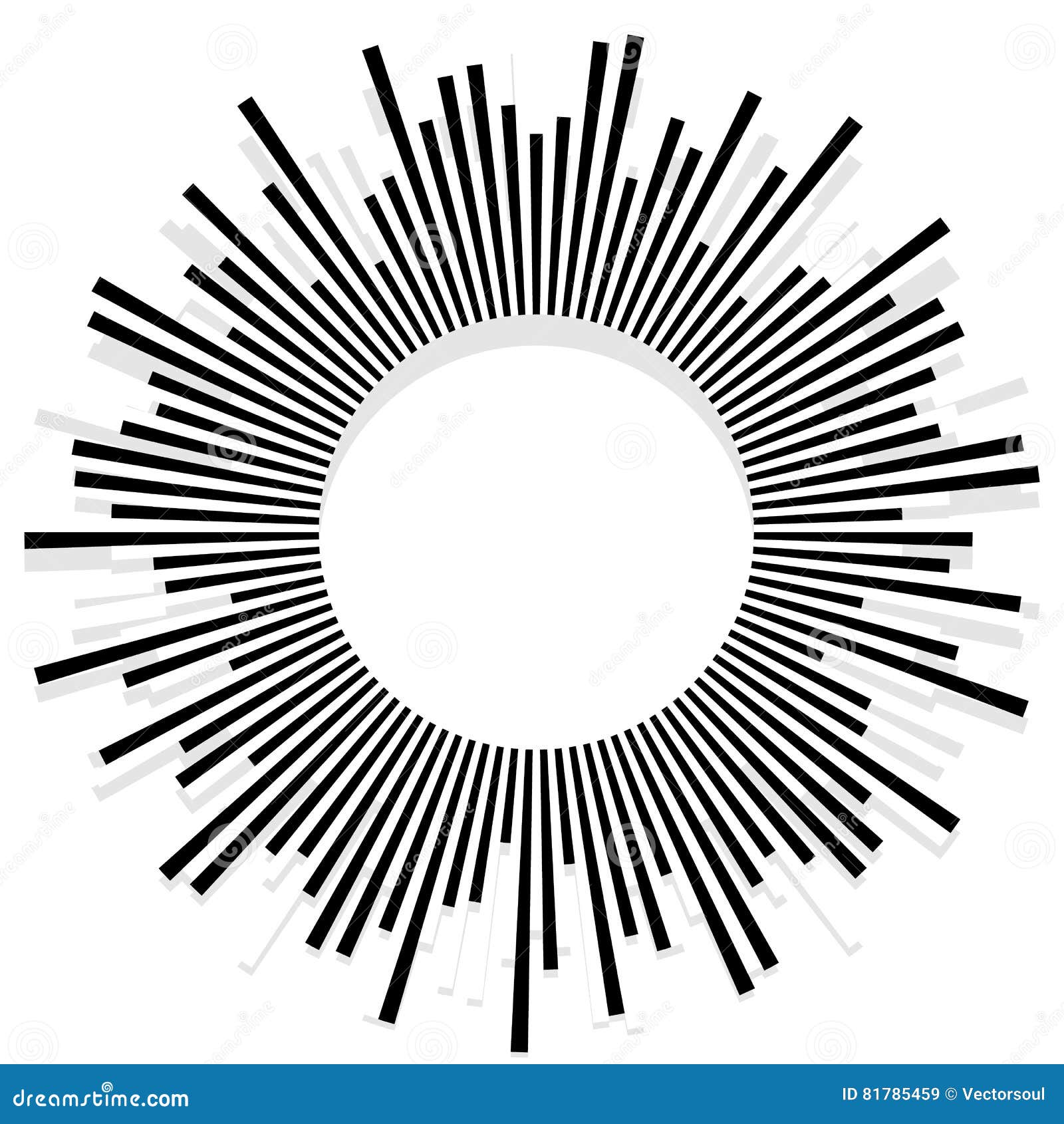 Illustration with Rays, Beams, Radial - Radiating Lines. Abstrac Stock ...