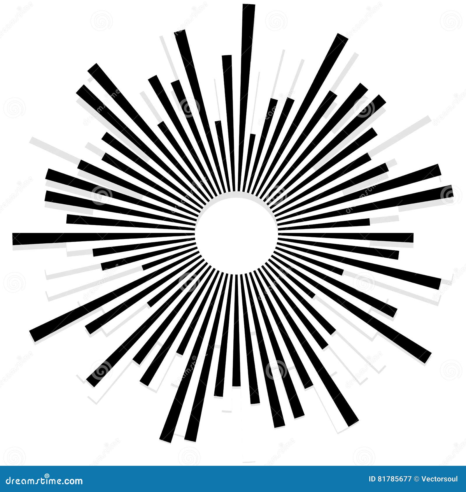 Illustration with Rays, Beams, Radial - Radiating Lines. Abstrac Stock ...