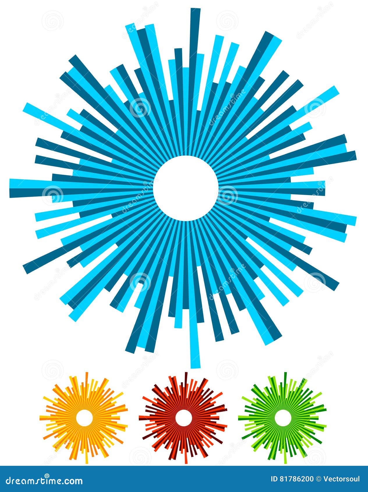 Illustration with Rays, Beams, Radial - Radiating Lines. Abstrac Stock ...