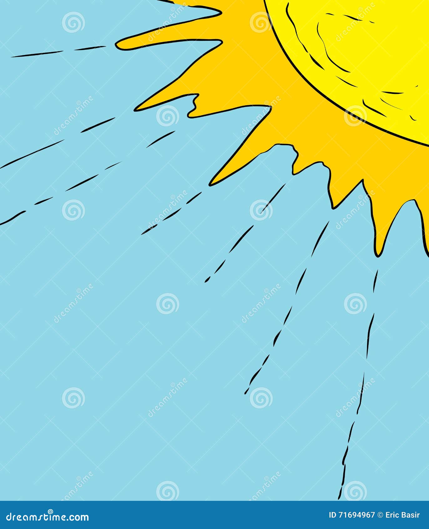 Illustration of Rays Extending from Sun Stock Illustration ...