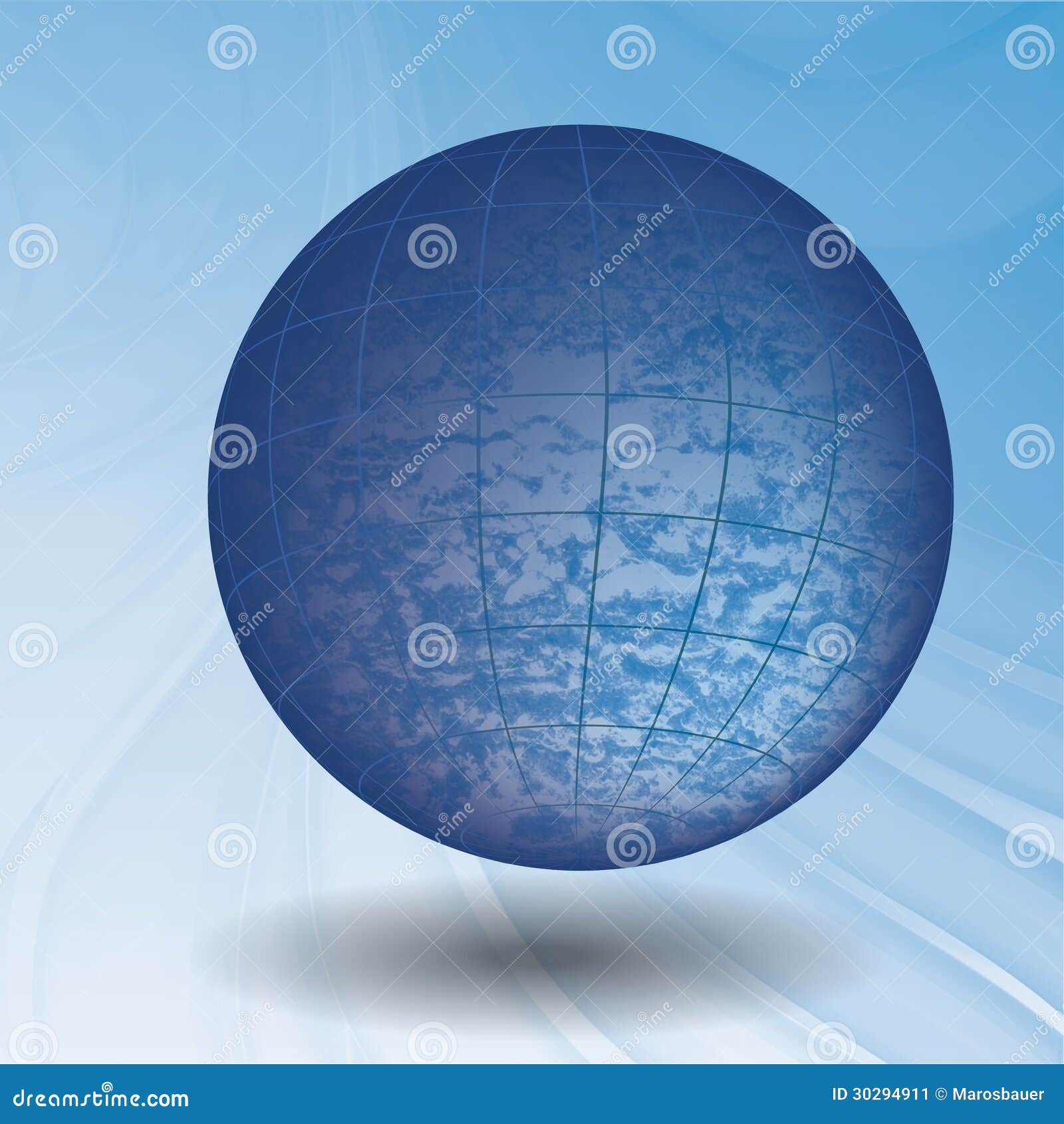 Globe on waves stock illustration. Illustration of balloon - 30294911
