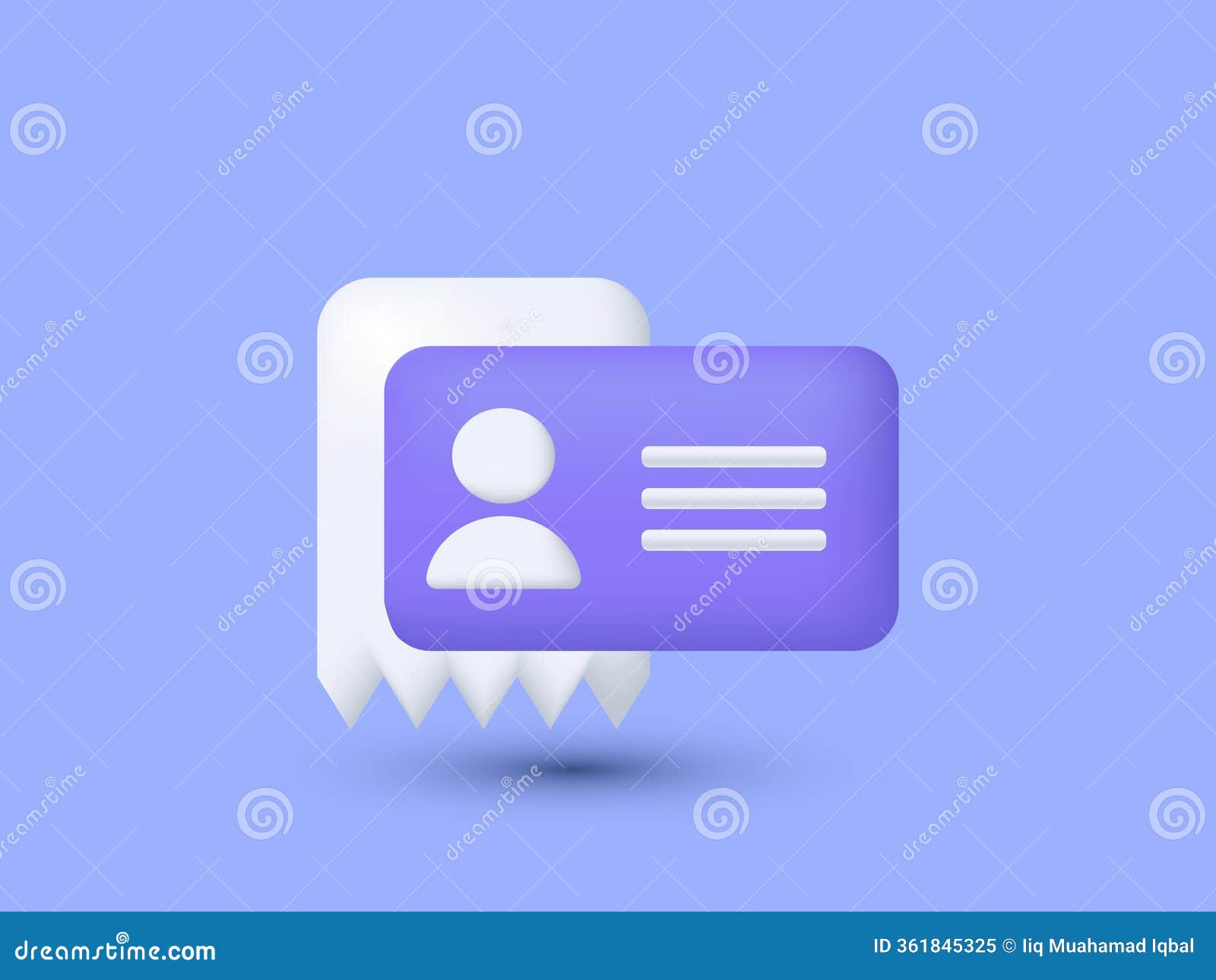 Illustration Realistic Card Check Icon 3d Creative Isolated on ...