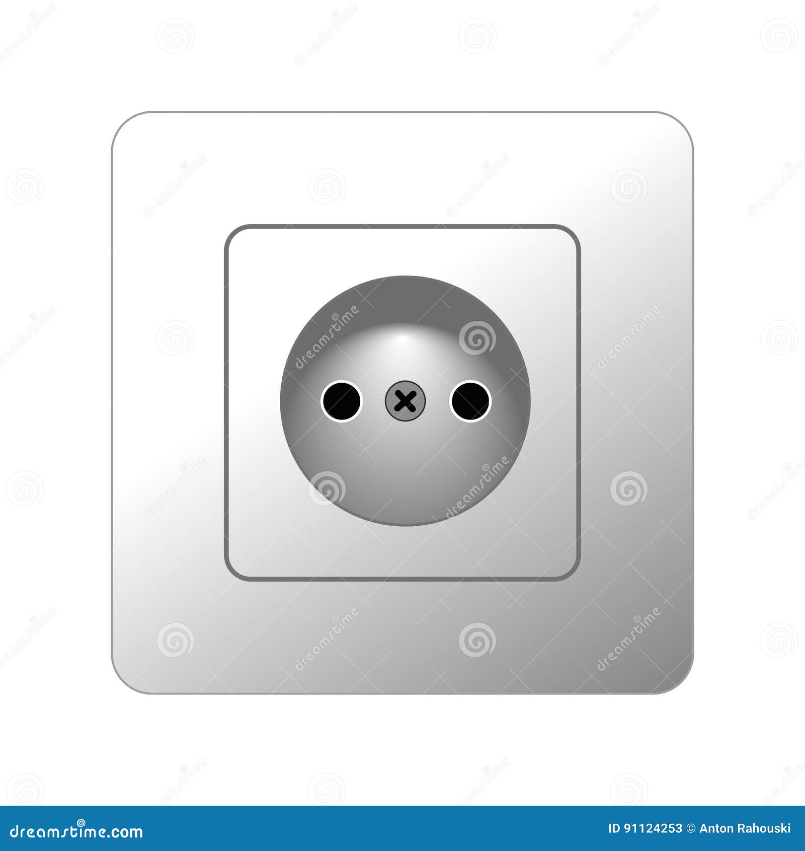 Illustration Realistic Electric Outlet, Power Socket, Outlet Power on ...