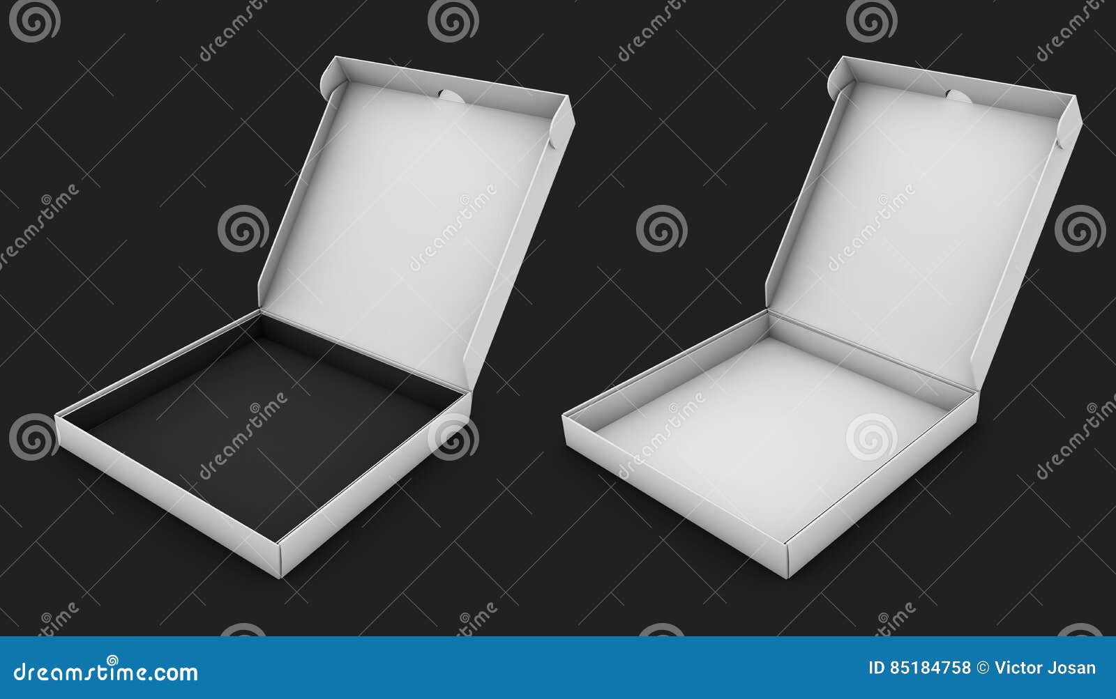 Illustration of Realistic Empty Book Boxes, Isolated Black Stock ...