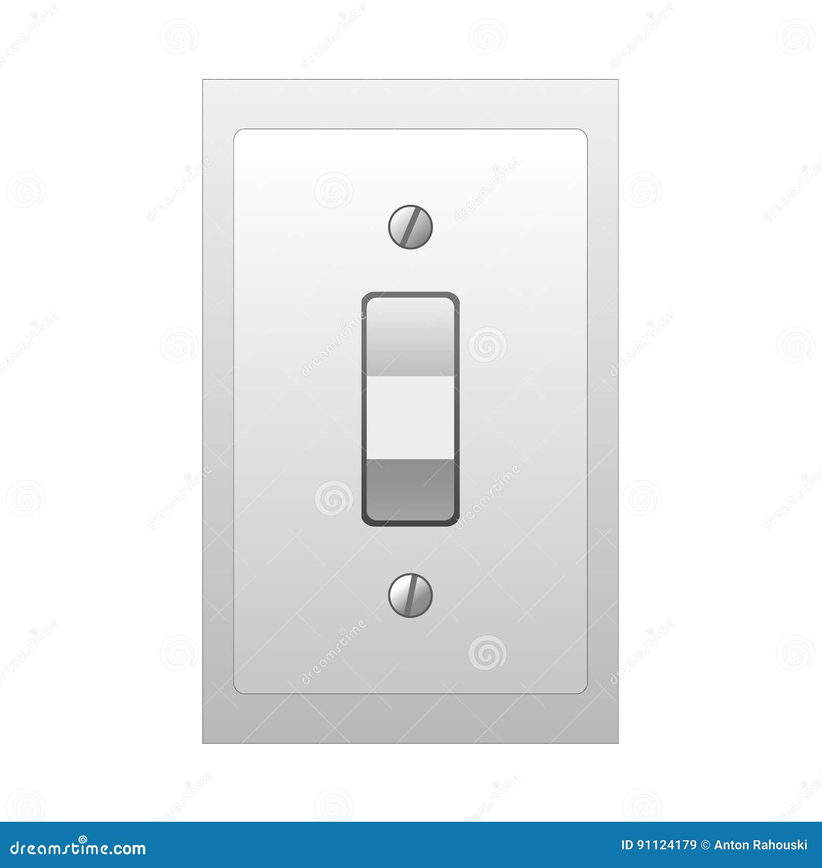 Illustration of Realistic Light Switch on Red Background Stock ...