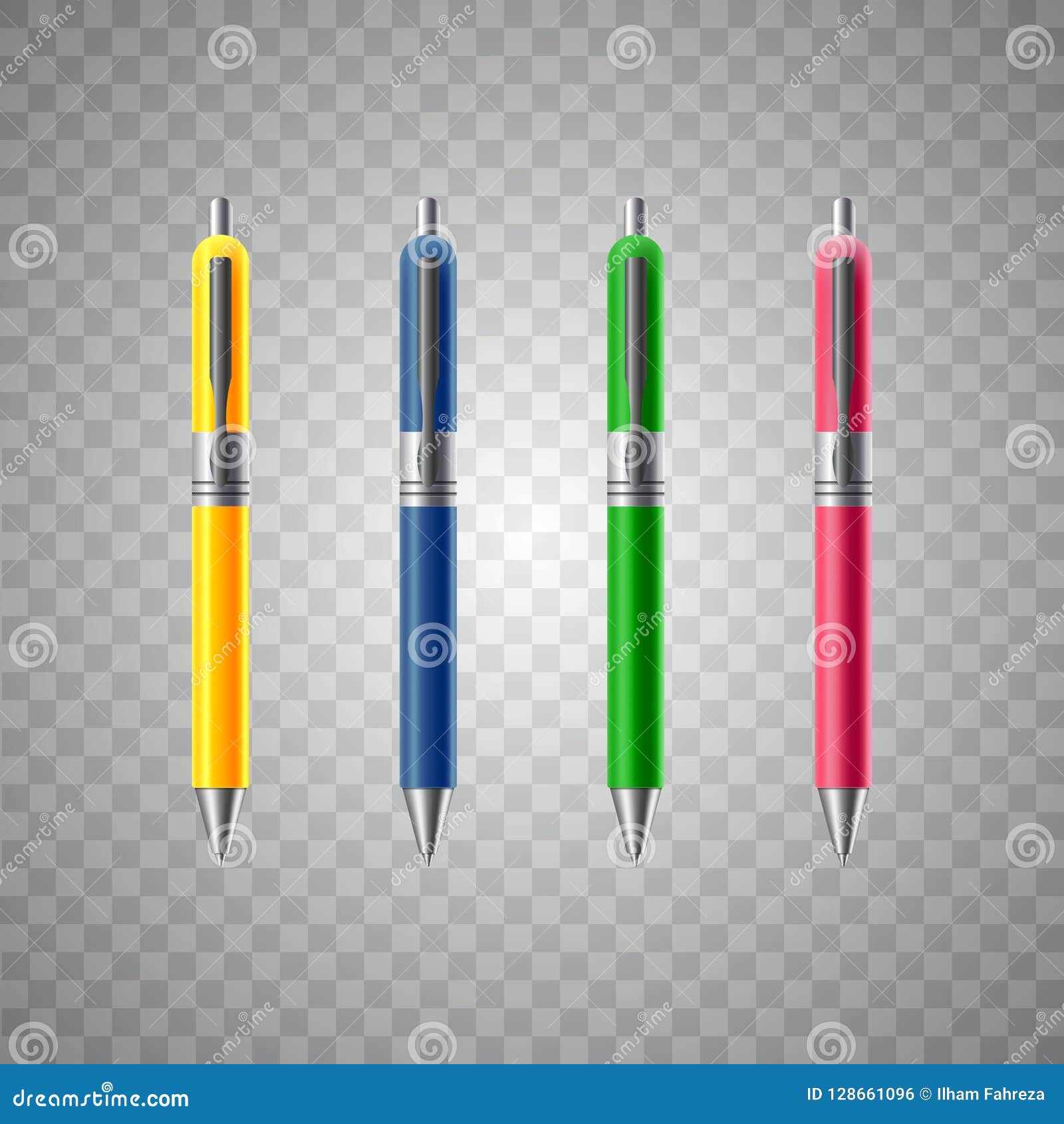 Realistic pen illustration stock vector. Illustration of background ...