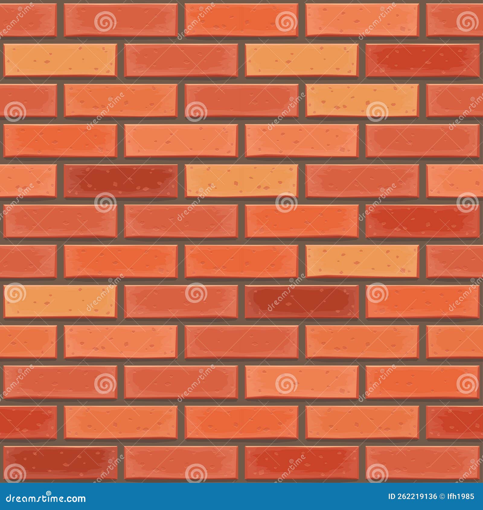 Various Red Color Brick Wall Seamless Pattern Stock Vector ...