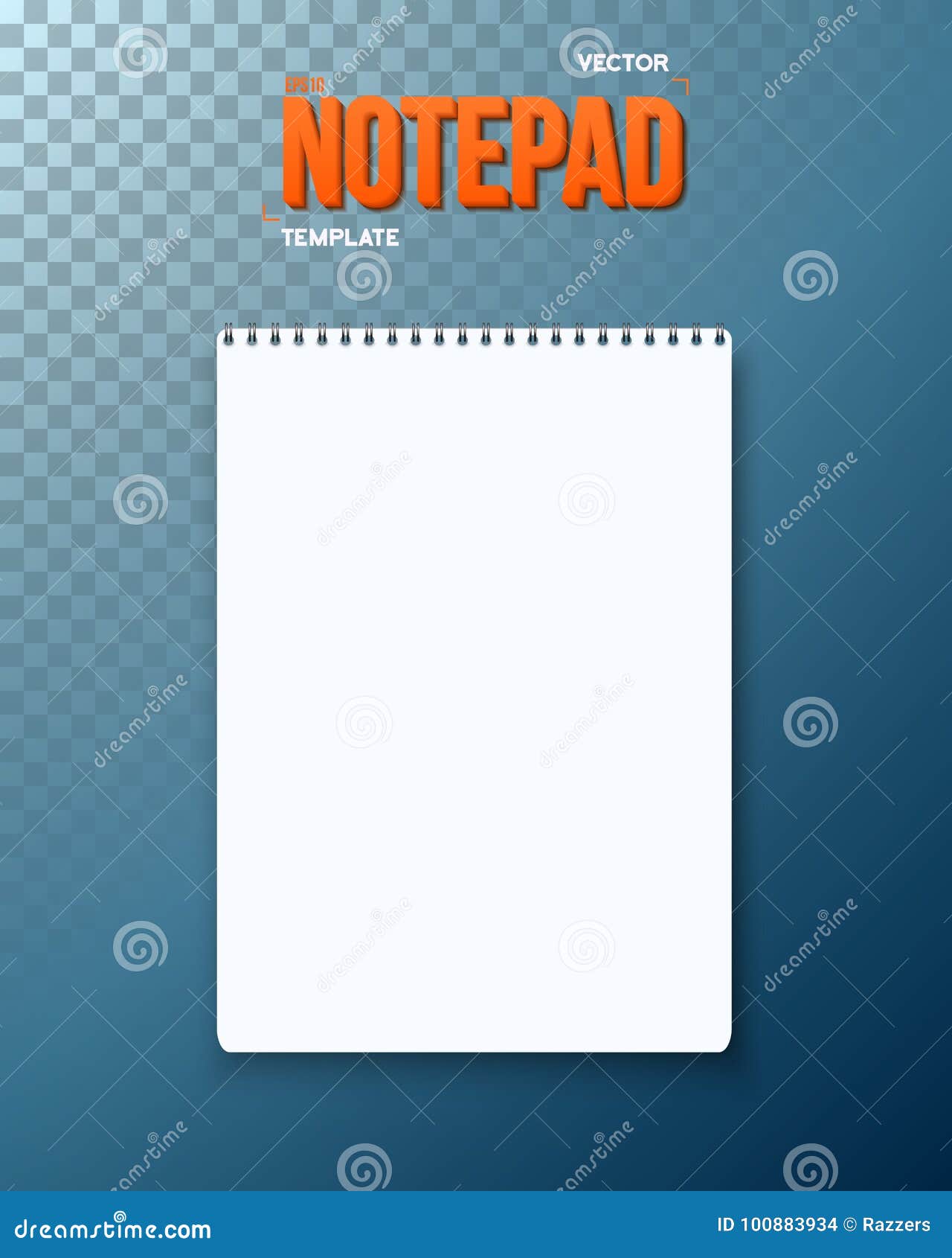 Realistic Vector Black Notepad Template Icon Stock Vector ...