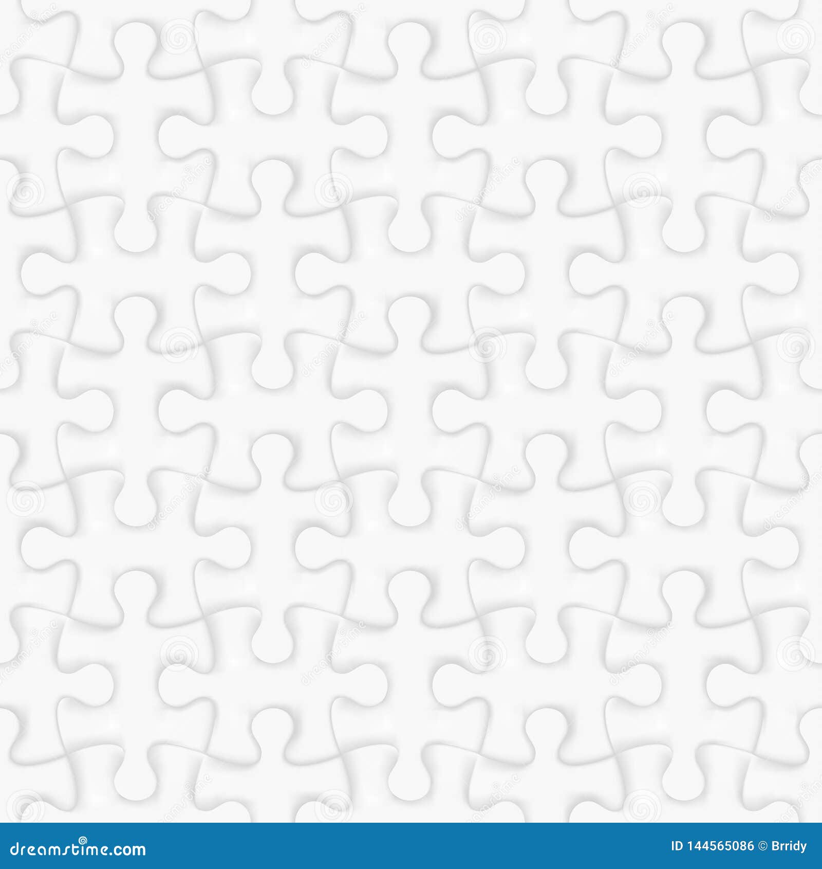 Illustration of Realistic White Puzzle. Vector Seamless Pattern Stock ...