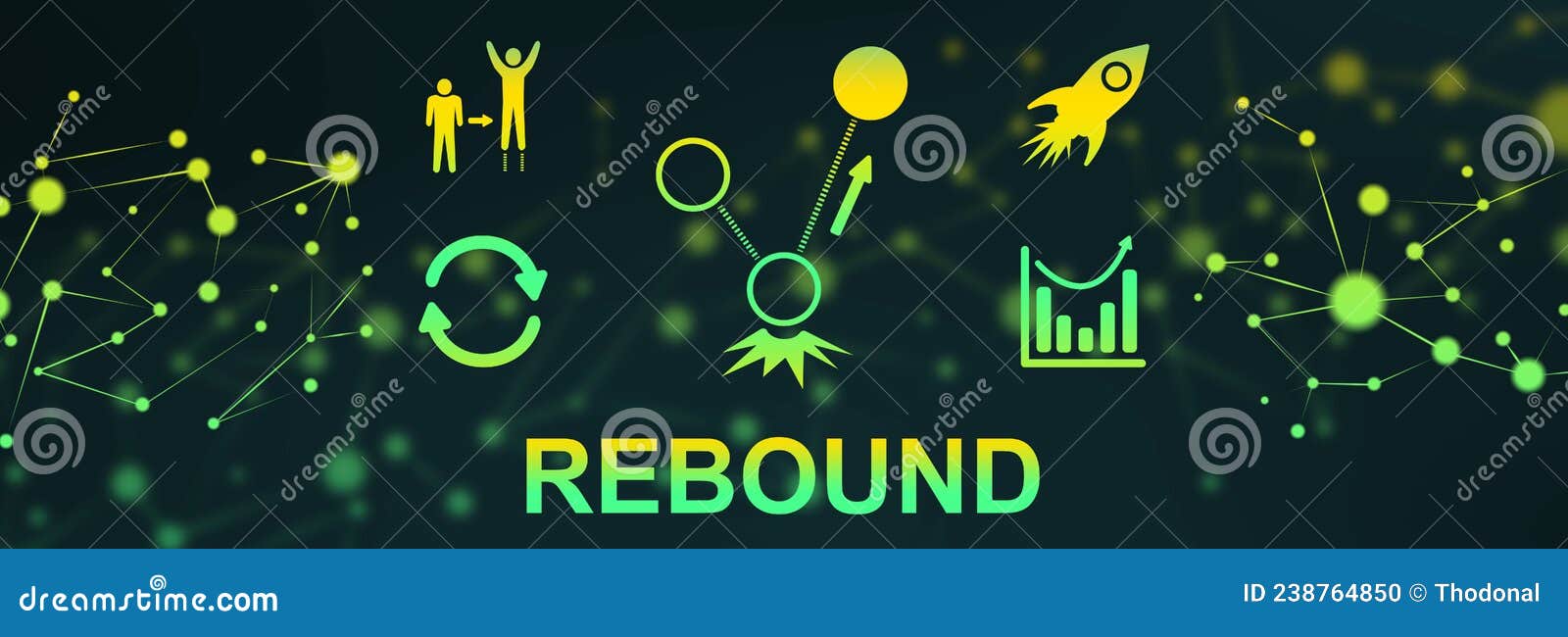 Concept of rebound stock illustration. Illustration of finance - 238764850