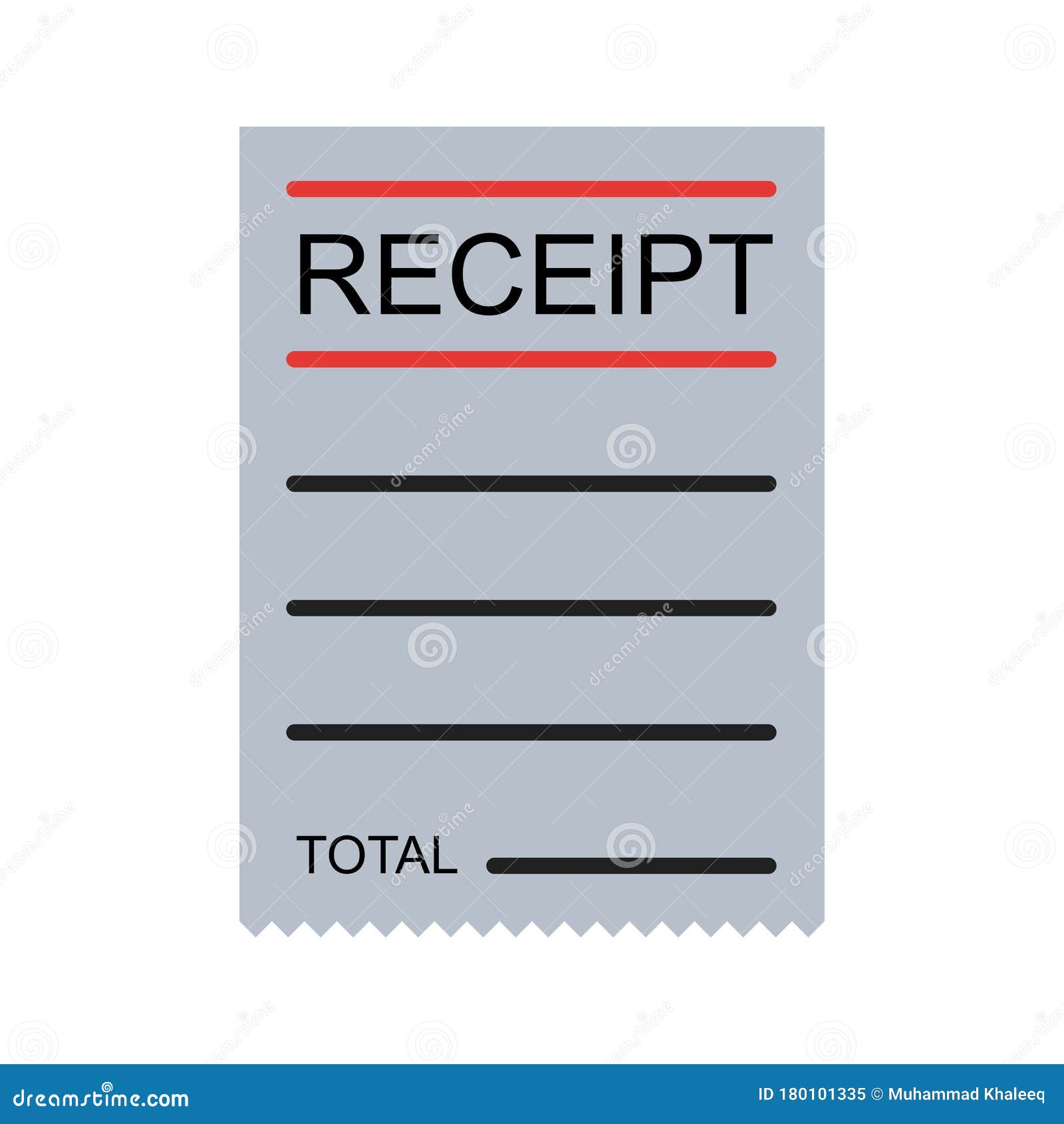 Illustration Of Receipt Paper Invoice, Isolated Logo Stock Photography ...