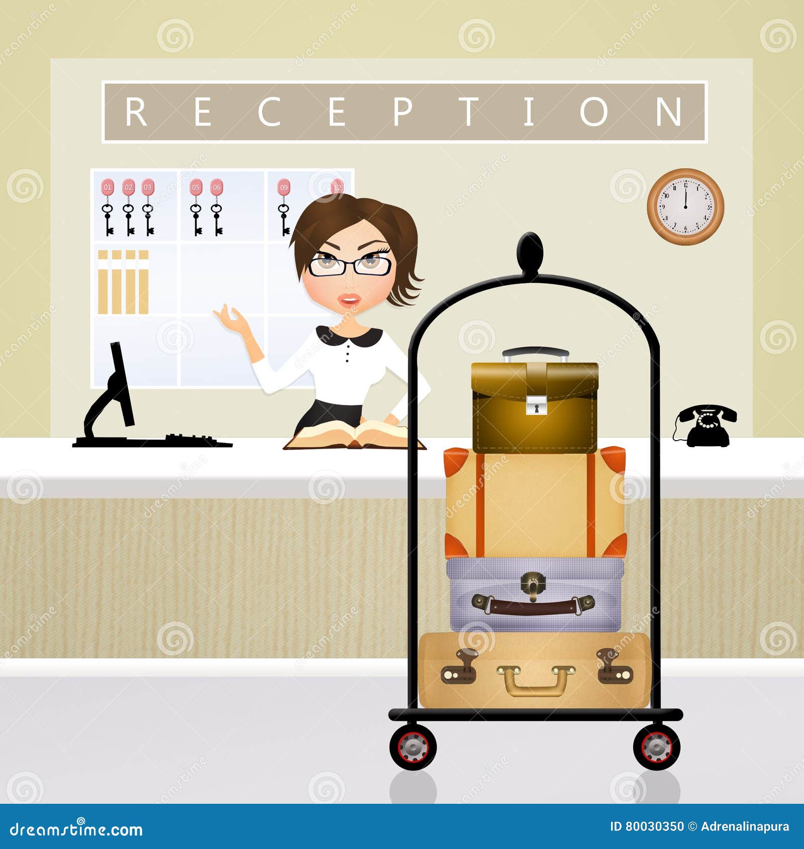 Illustration of reception stock illustration. Illustration of courtesy ...