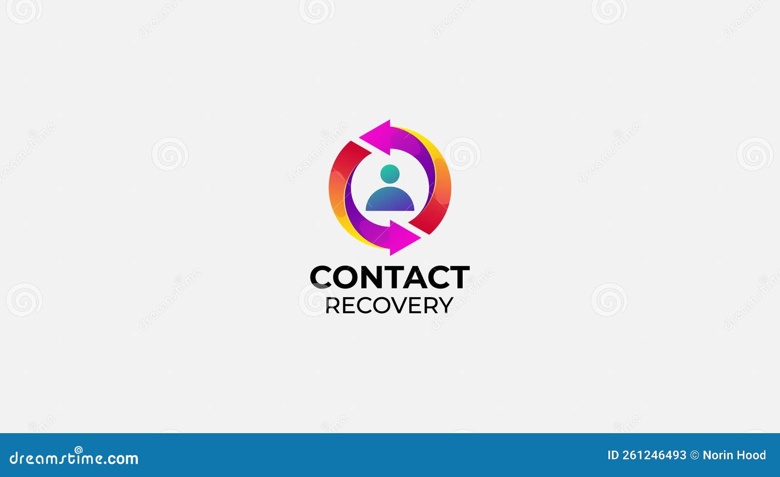 Illustration Recovery Icon with the Concept of Contact Recovery Process ...