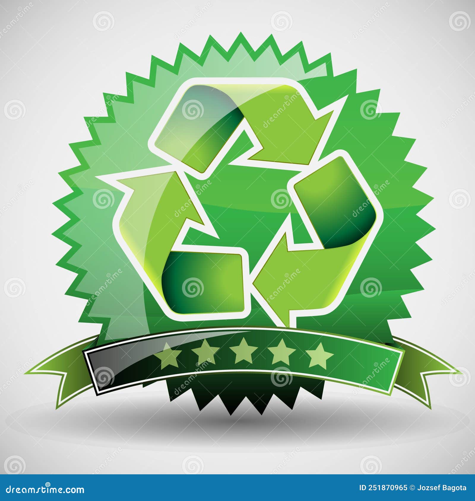 Illustration of Recycling Label Stock Vector - Illustration of ...