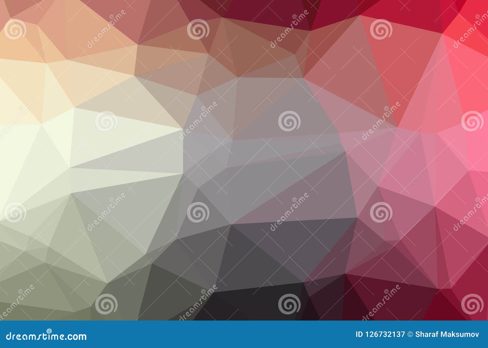 Illustration of Red Abstract Polygon Beautiful Multicolor Background ...