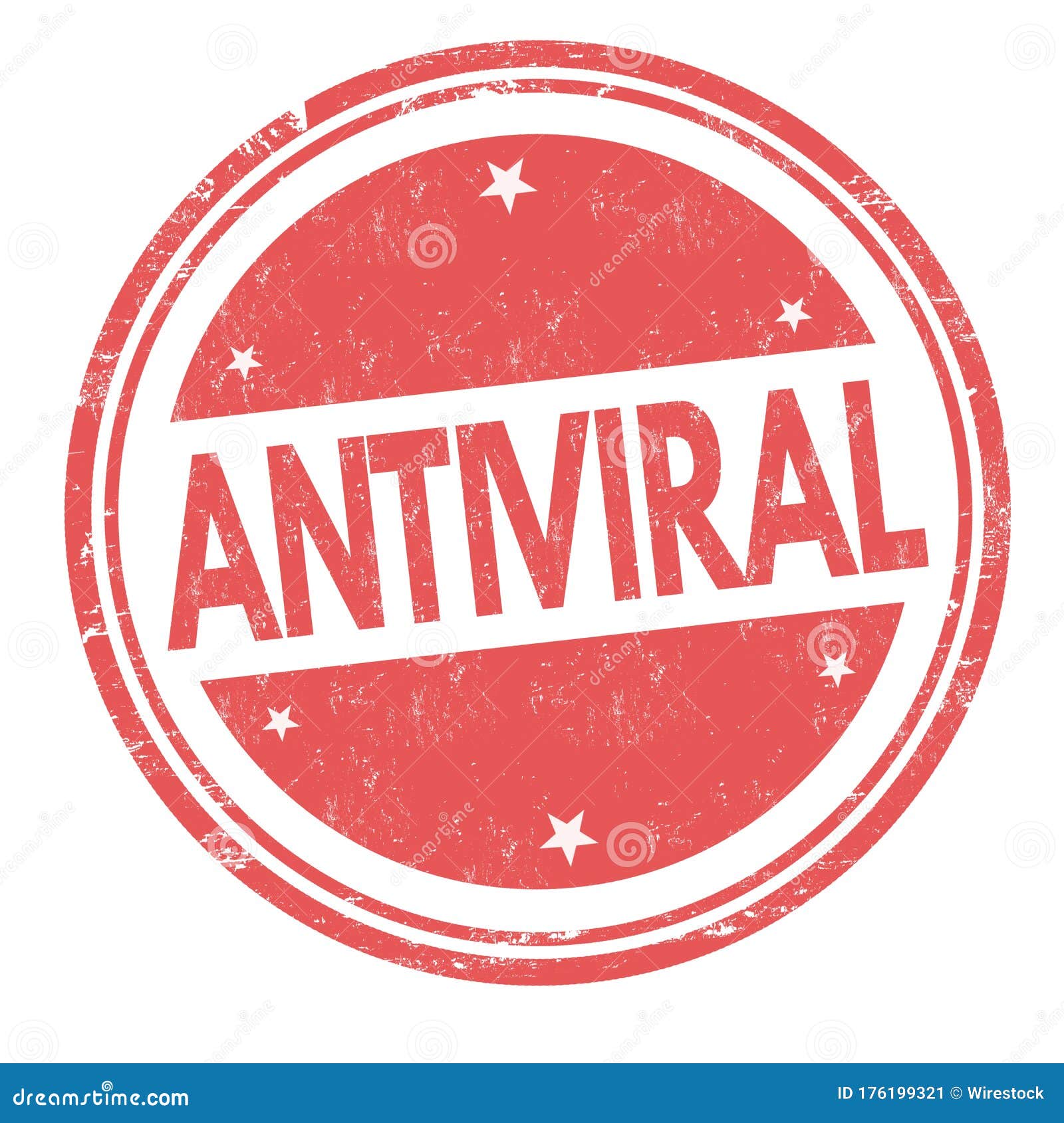 Illustration of a Red Antiviral Sign Isolated on a White Background ...