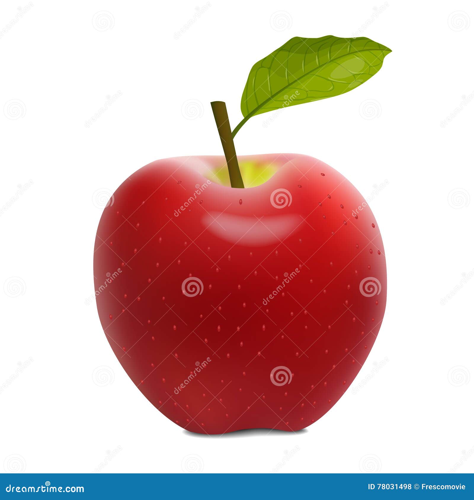 Illustration of red apple stock vector. Illustration of autumn - 78031498