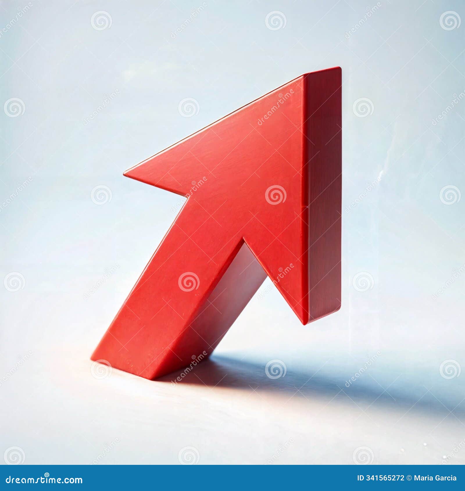 Illustration of Red Arrow Pointing Upward, Indicating Development ...