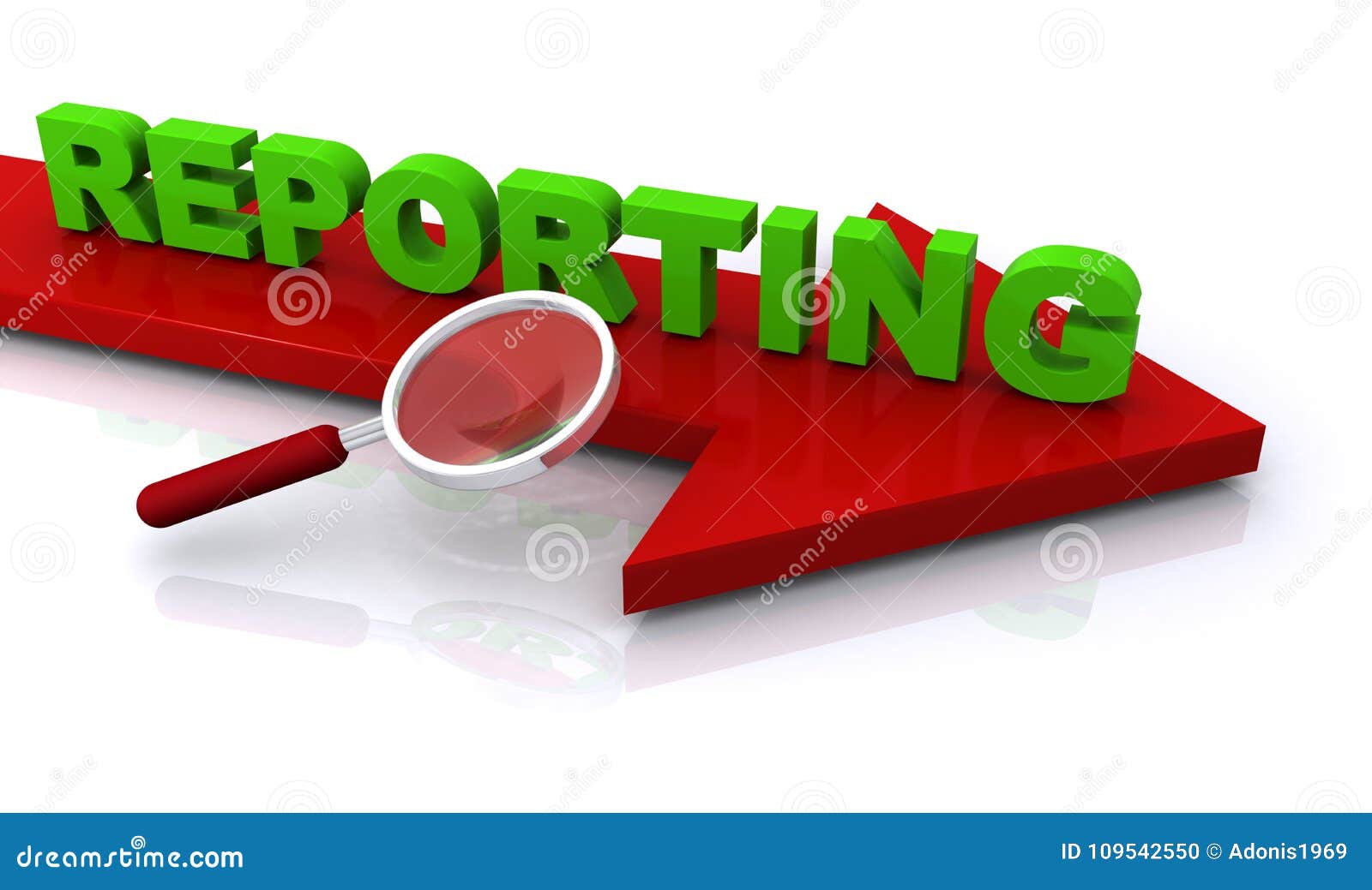 Reporting concept stock illustration. Illustration of painting - 109542550