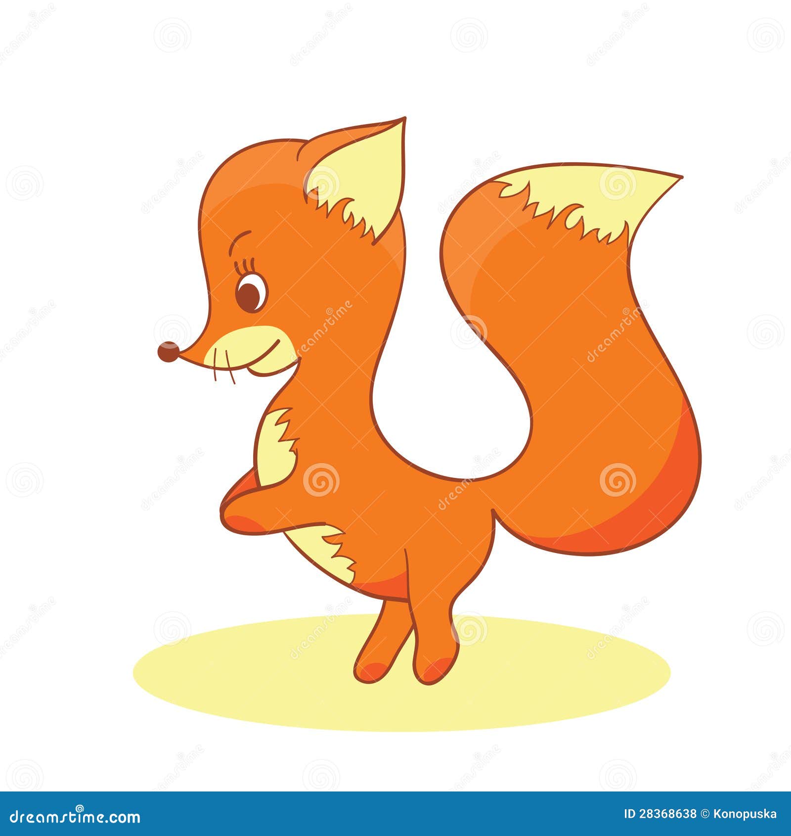 Illustration of Red Baby Fox Stock Vector - Illustration of animal ...