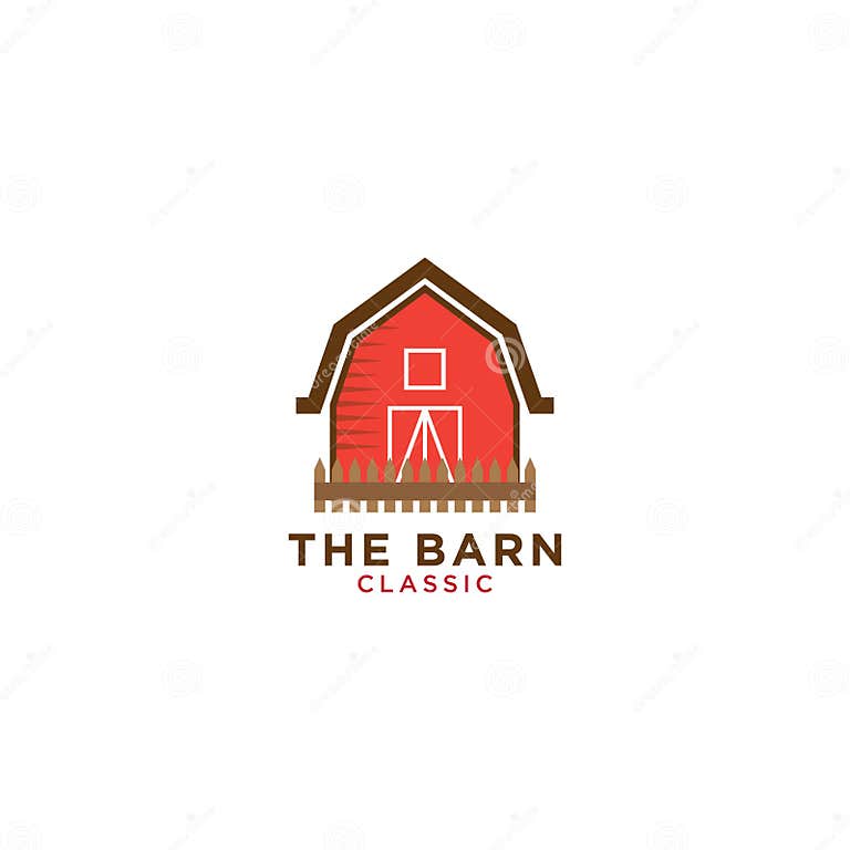Red Barn Logo Design Template Stock Vector - Illustration of graphic ...