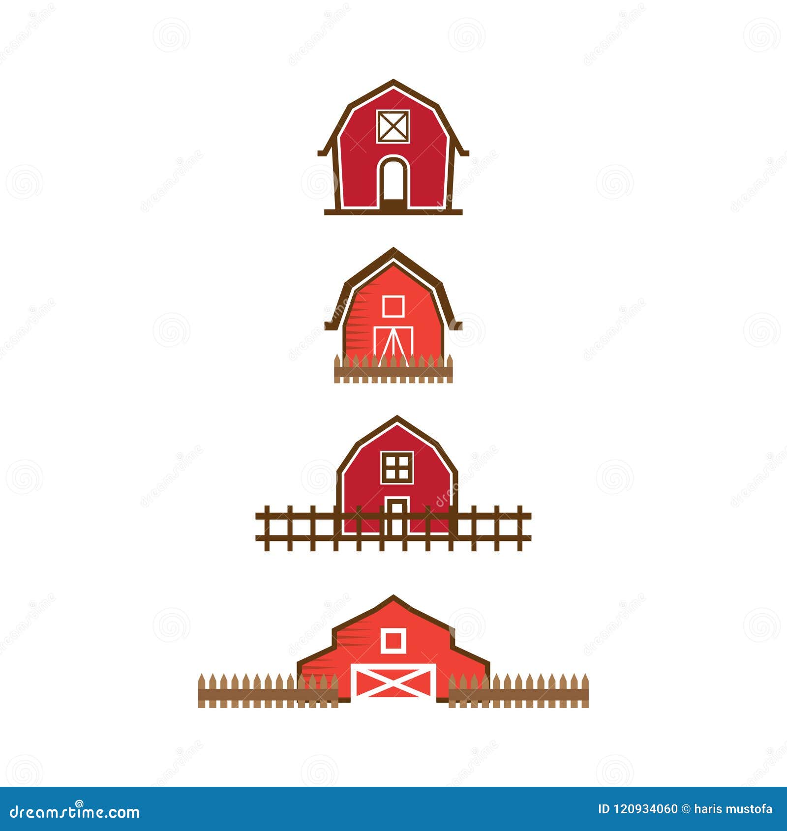 Red Barn Logo Design Template Stock Vector - Illustration of farm ...