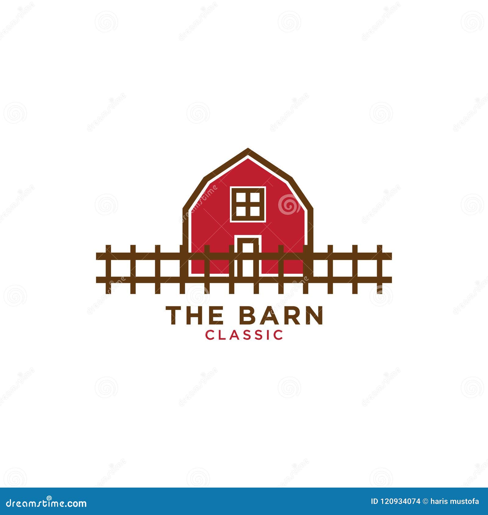 Red Barn Logo Design Template Stock Vector - Illustration of concept ...