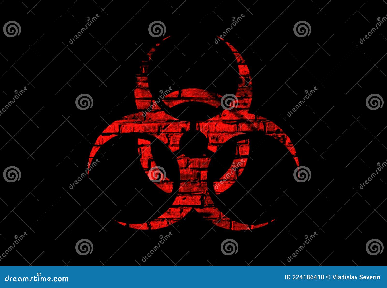 Illustration of a Red Biohazard Symbol Stock Illustration ...