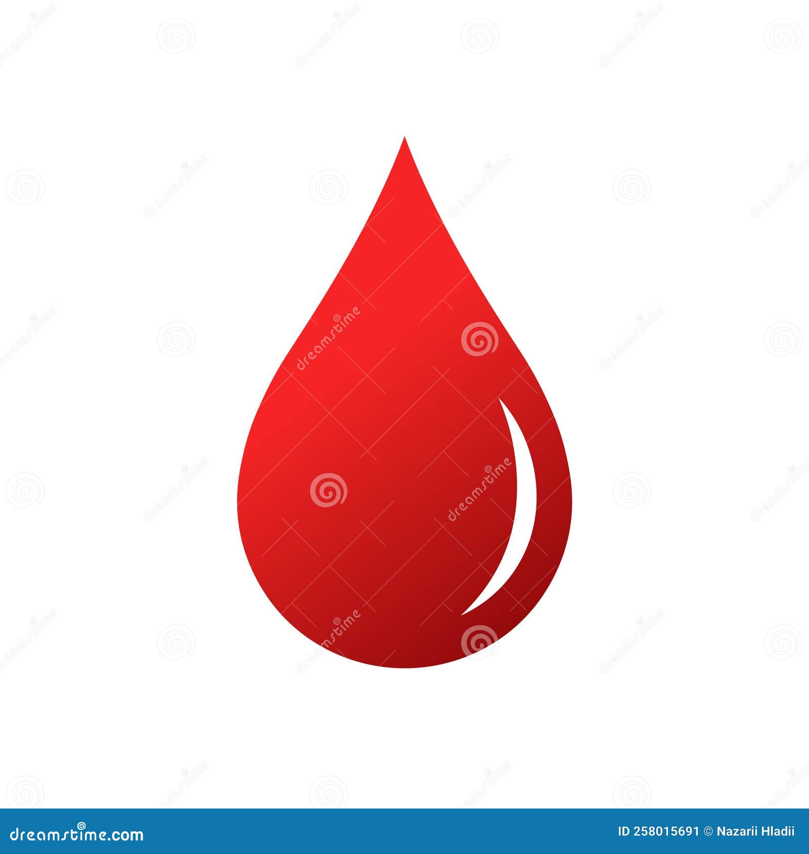 Vector Illustration of Red Blood Drop Icon. Stock Vector - Illustration ...